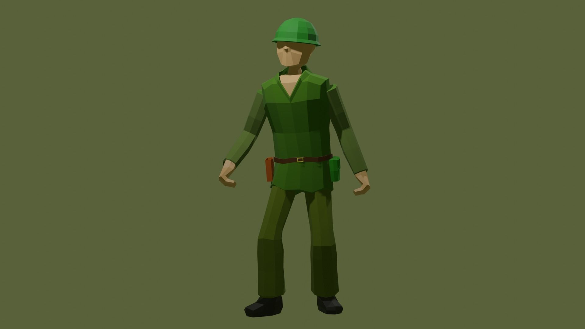 3D model Soldier Low Poly - rig included VR / AR / low-poly | CGTrader