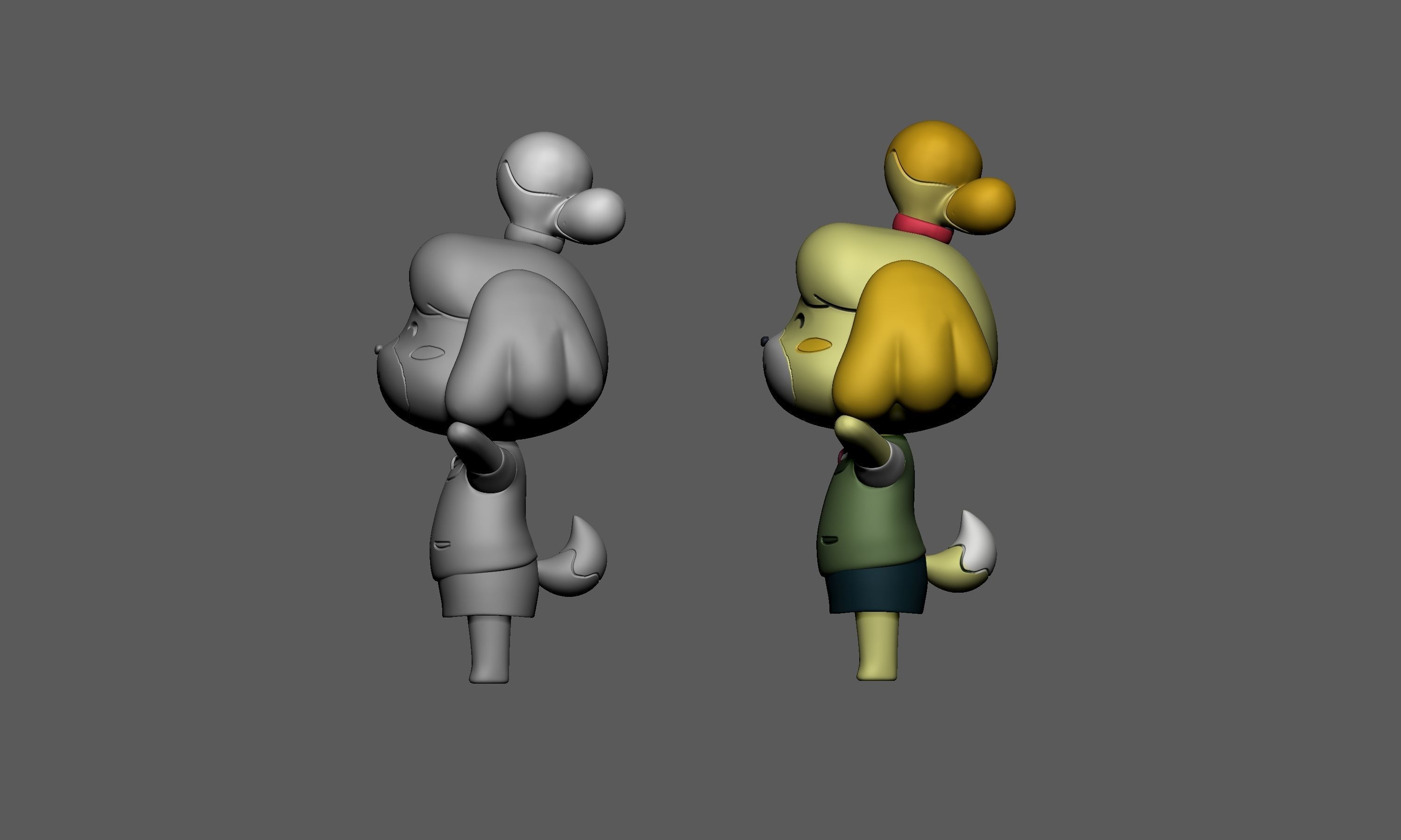 ANIMAL CROSSING - ISABELLE - POSE 3 free 3D model 3D printable | CGTrader