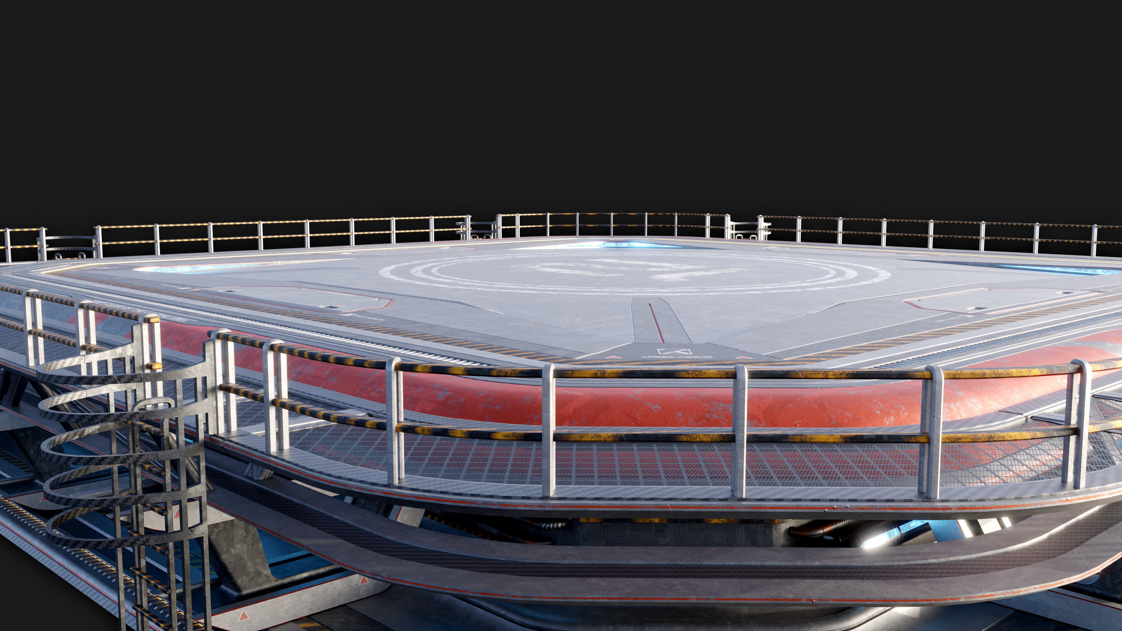 Sci-Fi Landing Pad 3D Model - blend fbx obj 3D model | CGTrader