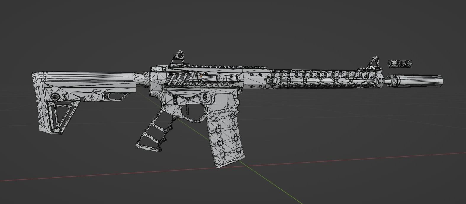 3D model Skeletonized AR-15 VR / AR / low-poly | CGTrader