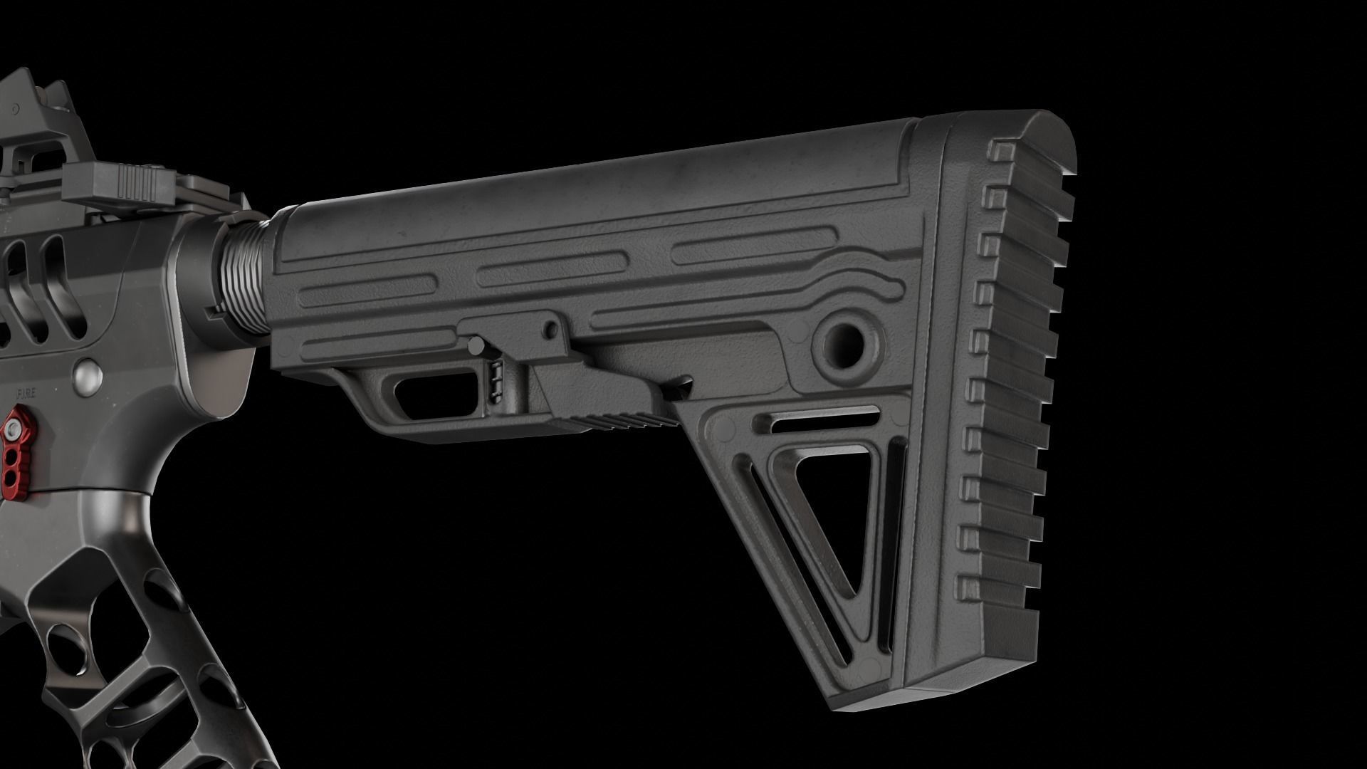 3D model Skeletonized AR-15 VR / AR / low-poly | CGTrader