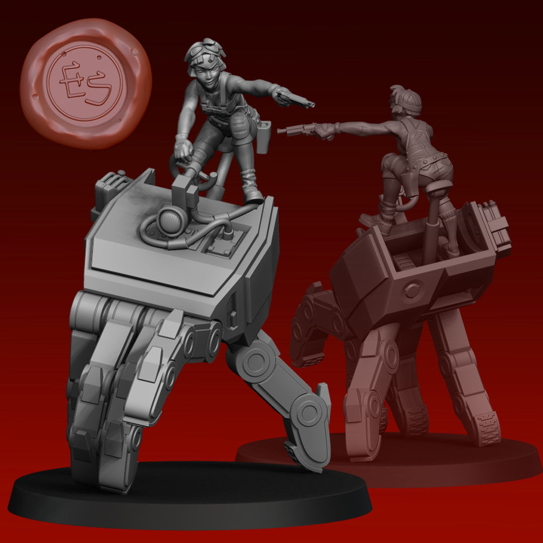 Trix Robot Rider - 32mm - Miniature free 3D model 3D printable | CGTrader