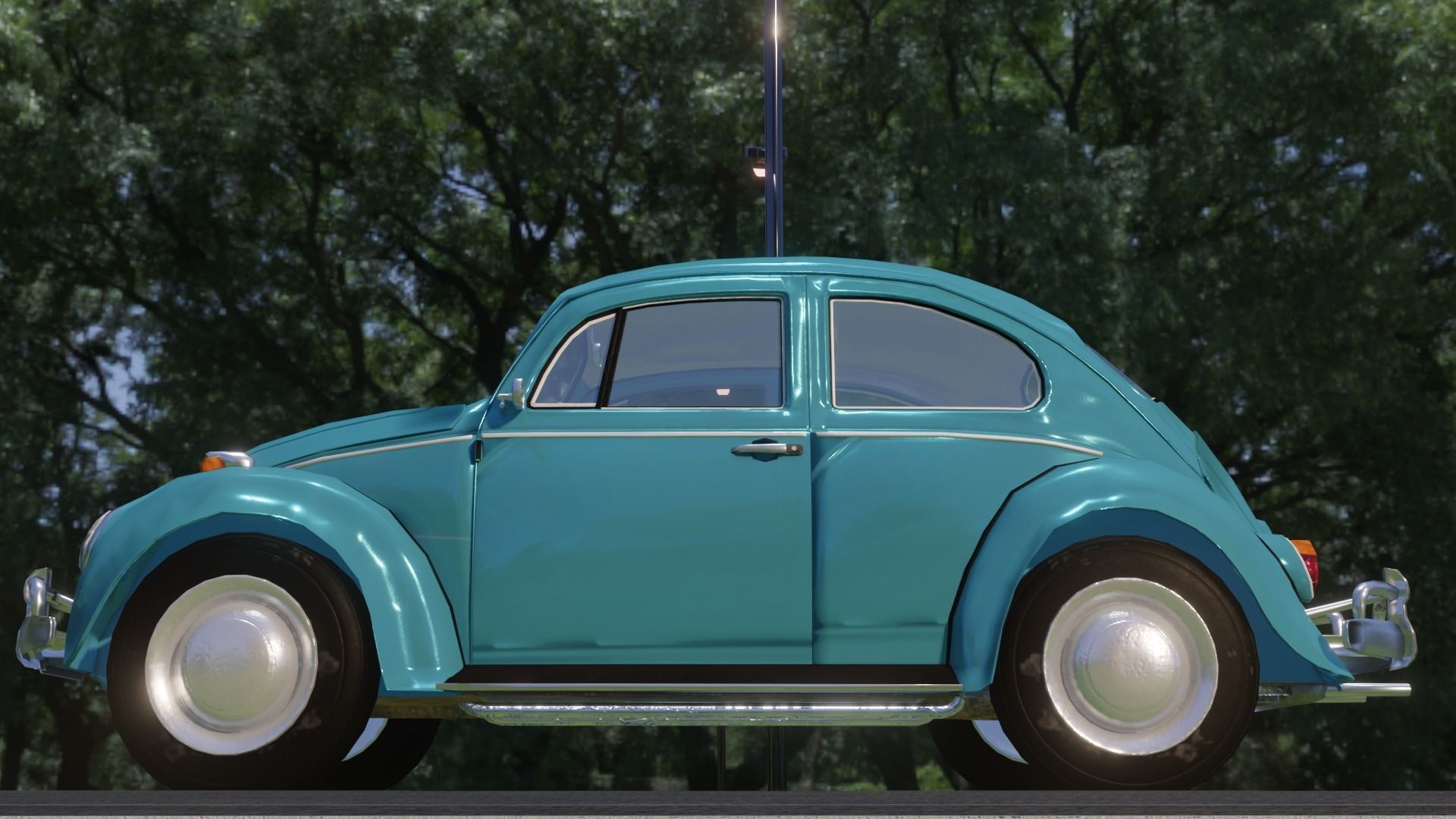 3D model Beetle BUG 1966 Low Poly 3D Animated Model VR / AR / low-poly ...