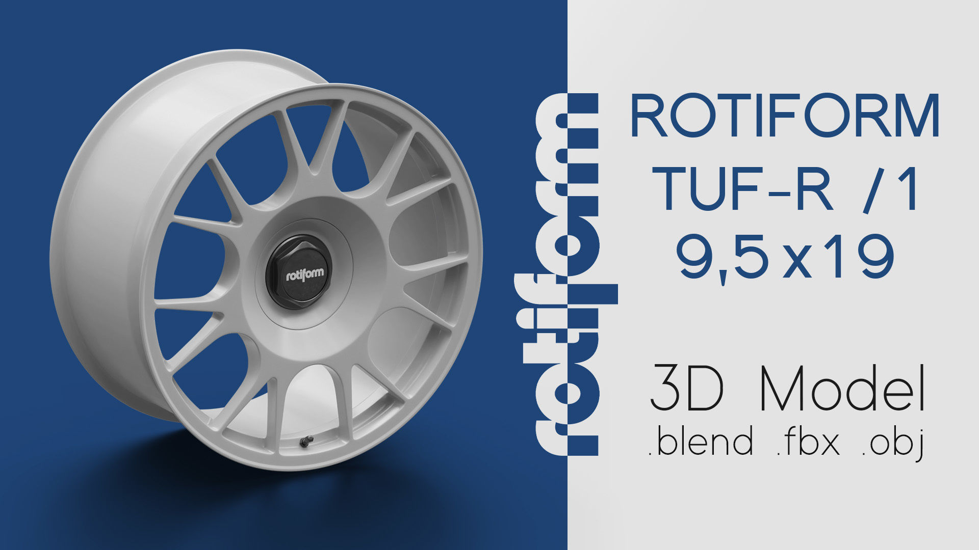 Rotiform TUF-R Option 1 Rim 3D Model 3D model | CGTrader