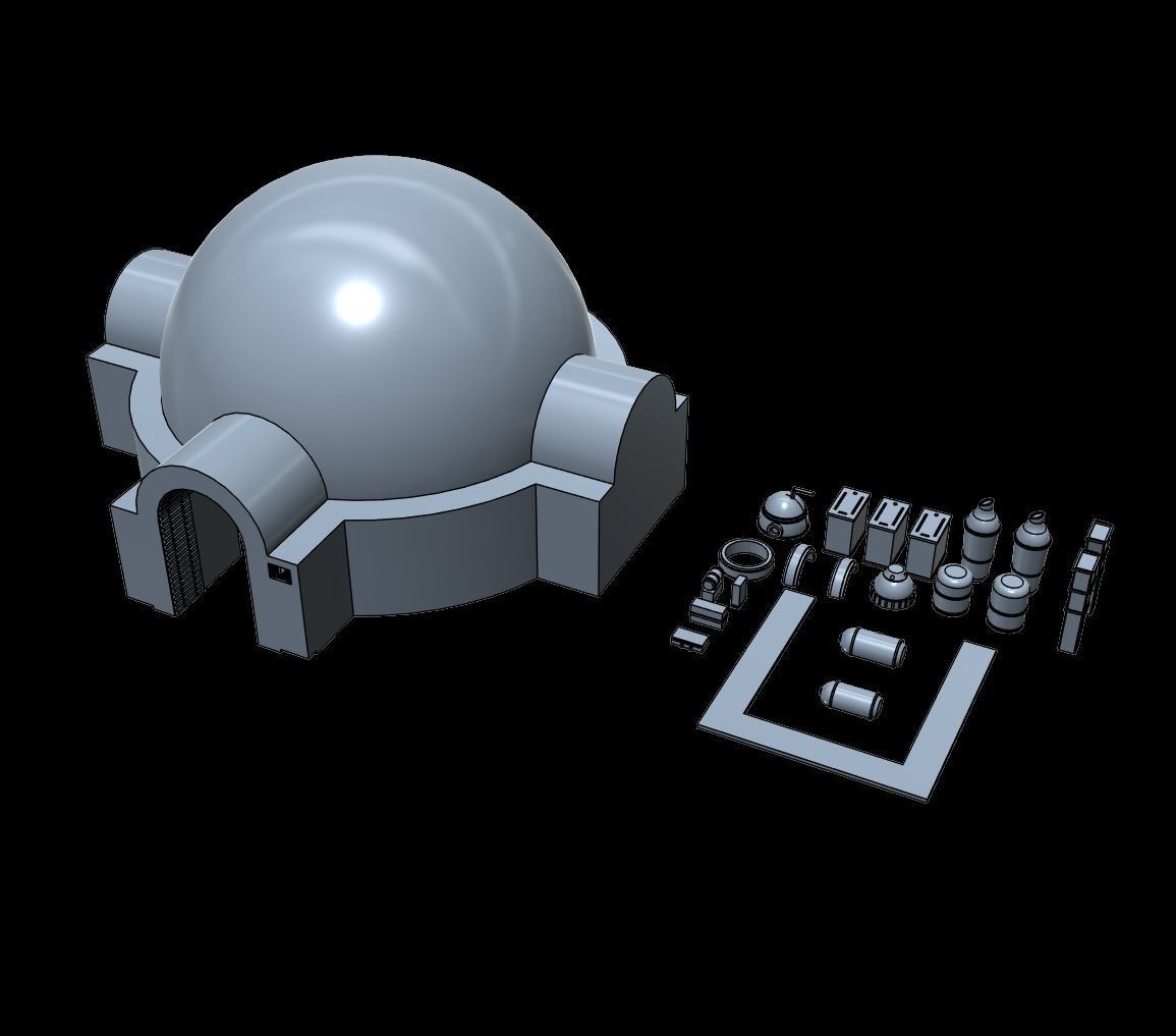 Star Wars Lars Homestead Entry Dome for Action Figures 3D model 3D ...