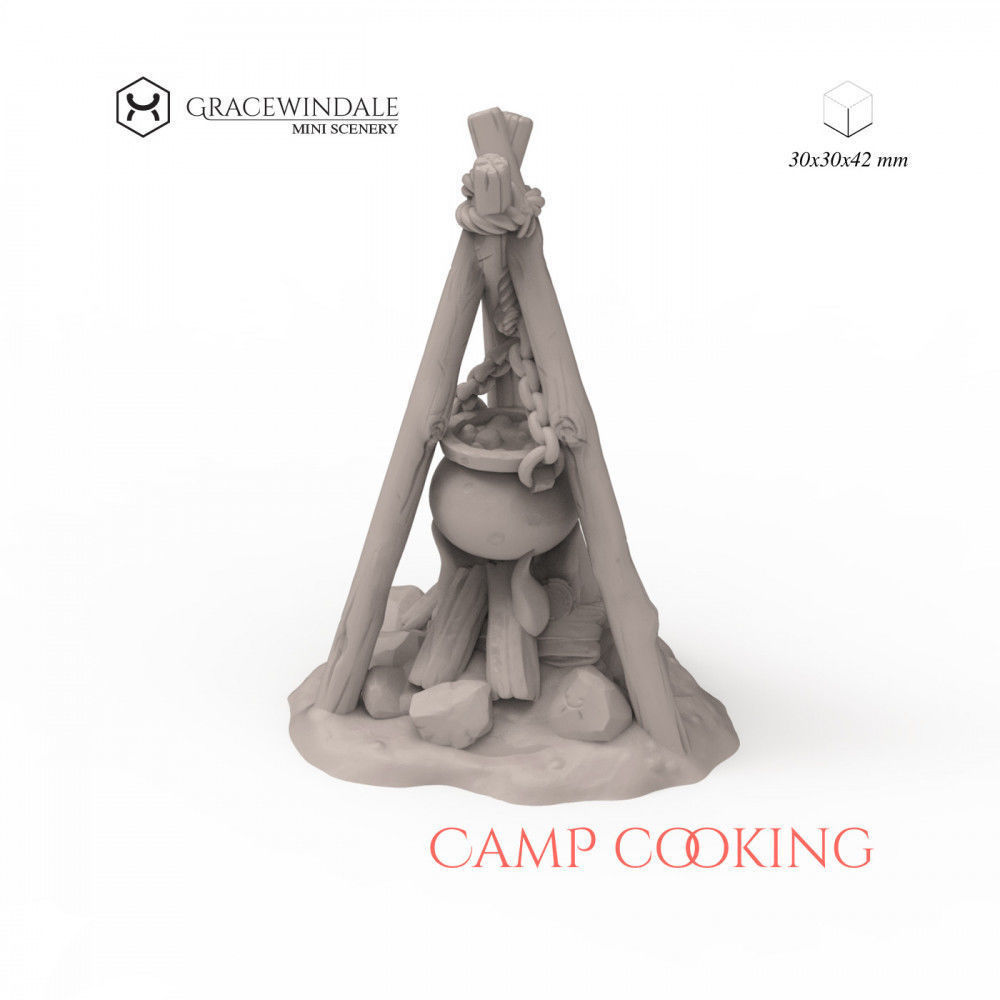 Camp Cooking 3D model 3D printable | CGTrader