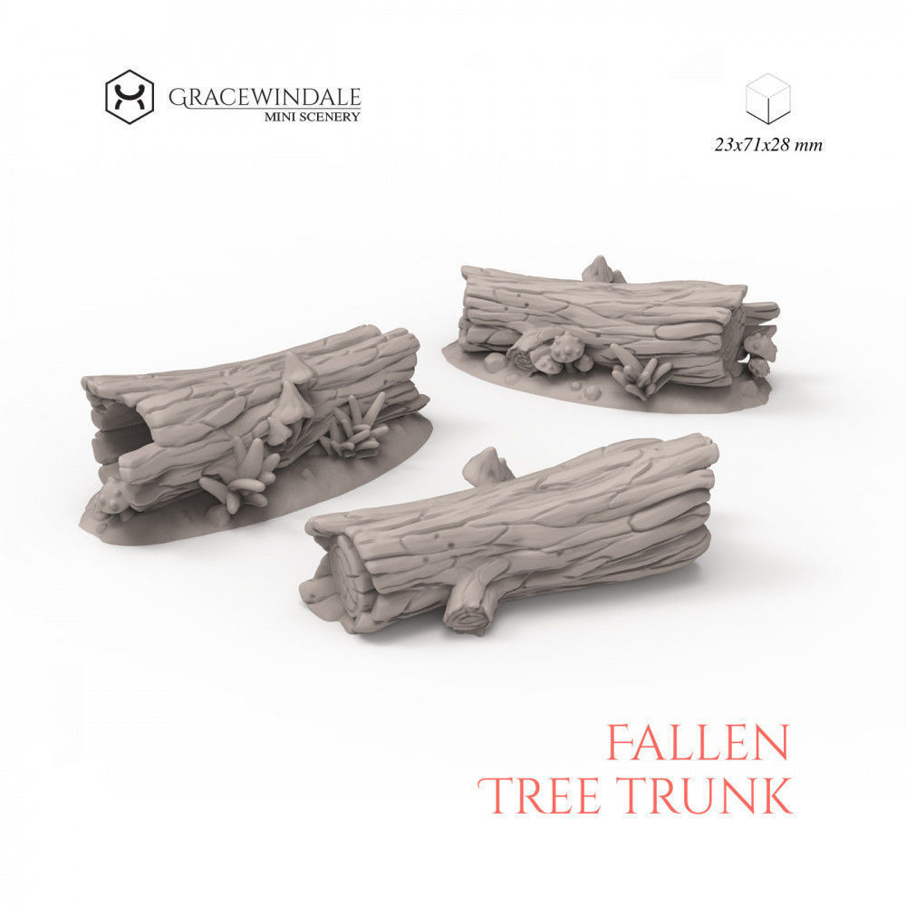 Fallen Tree Trunk 3D model 3D printable | CGTrader