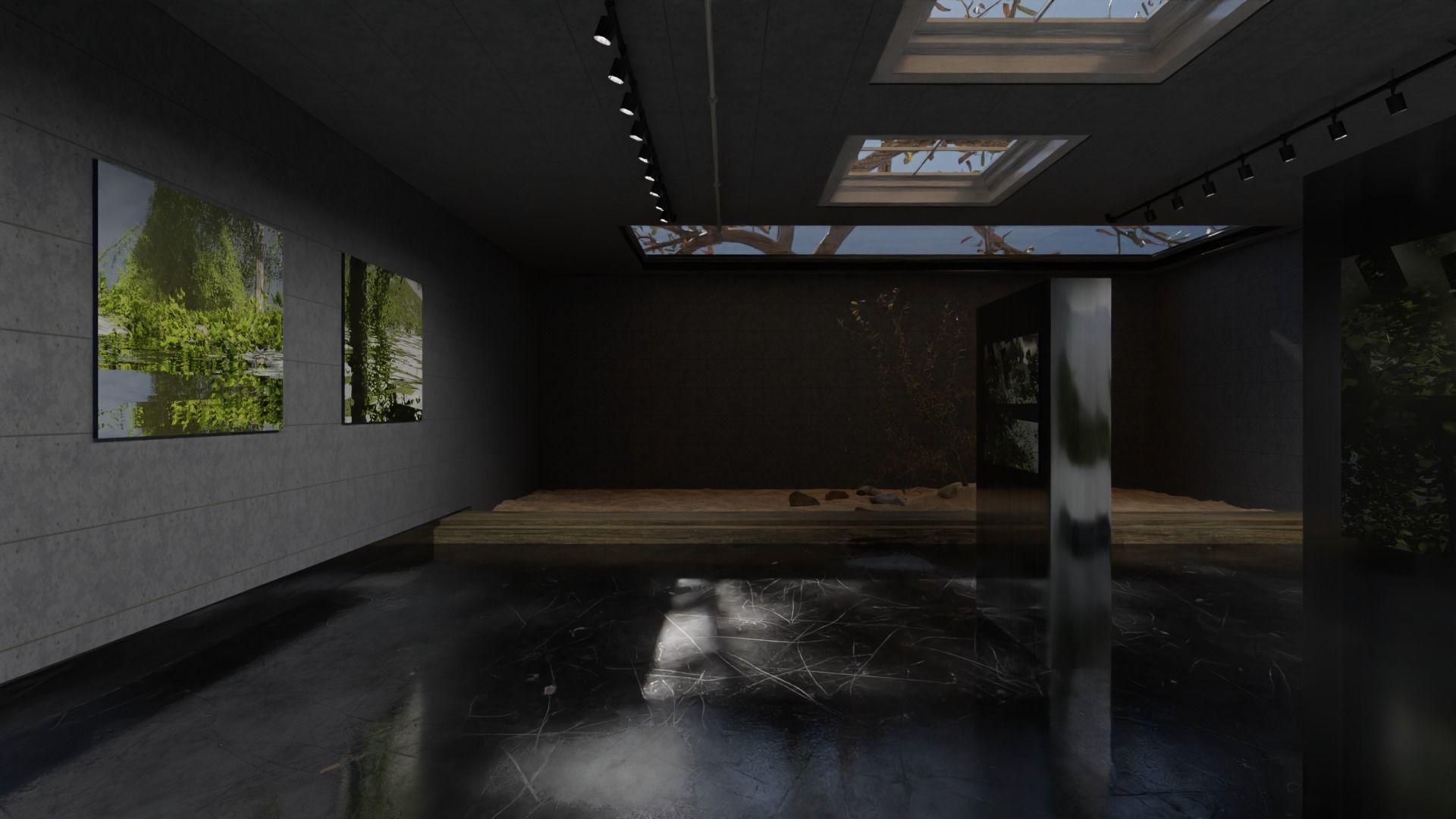 3D model VR Free Art Gallery 8 low poly models VR / AR / low-poly ...