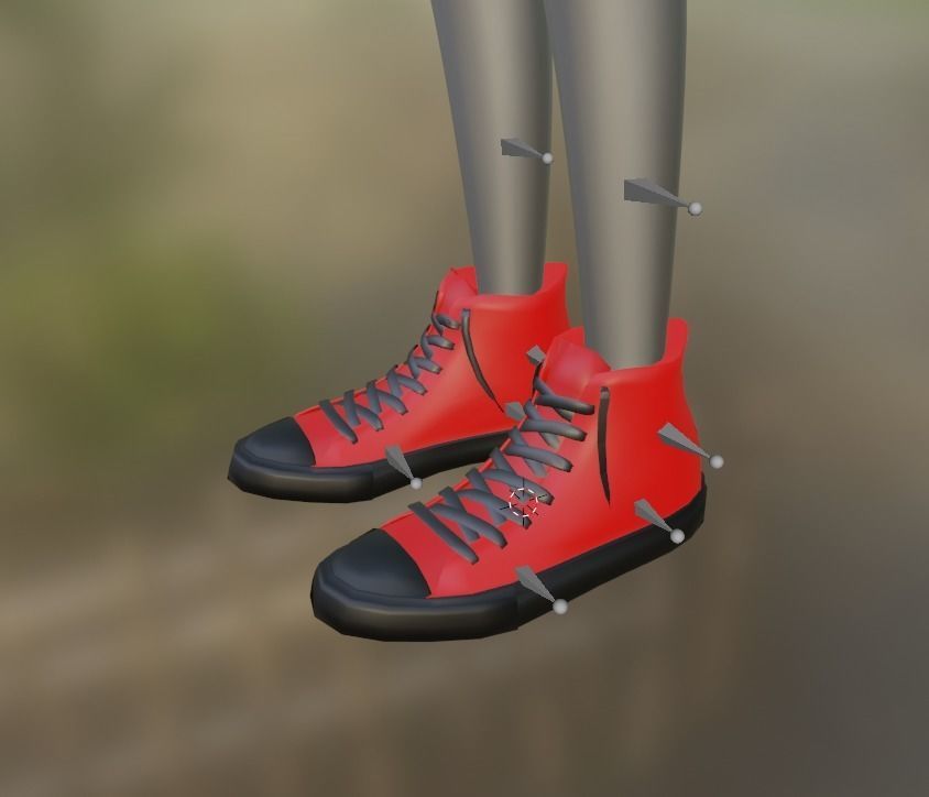 3D model Shoes 3D Item Zepeto FBX prefab template Unity VR / AR / low ...