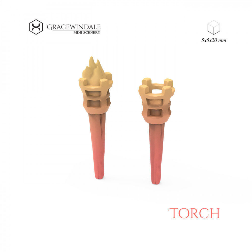 Caged Torch 3D model 3D printable | CGTrader