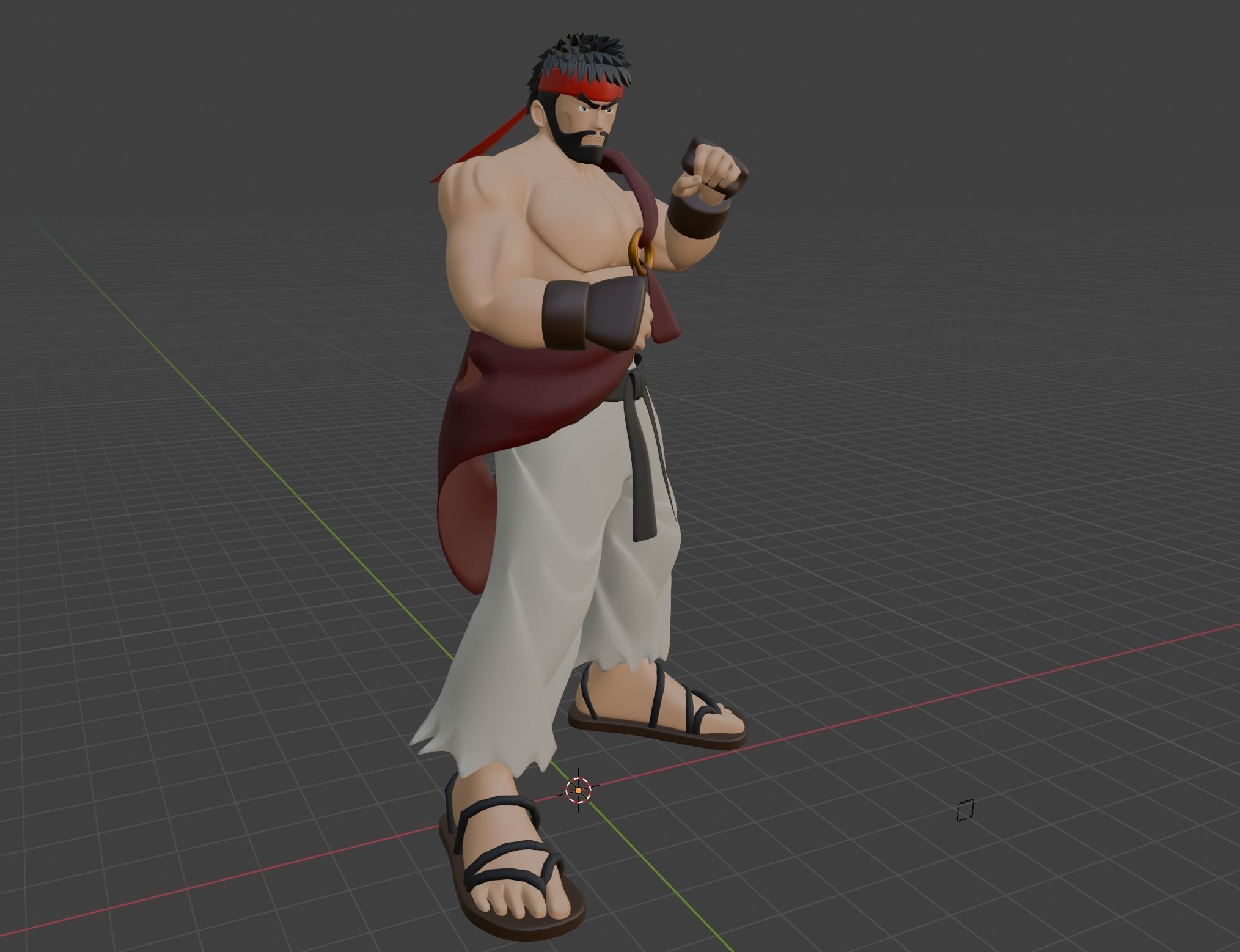 Ryu - Street Fighter 3D model rigged | CGTrader