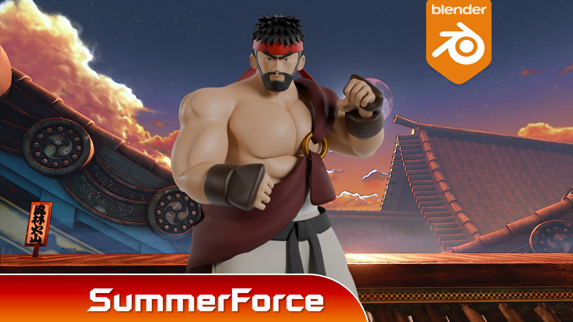 Ryu - Street Fighter 3D model rigged | CGTrader
