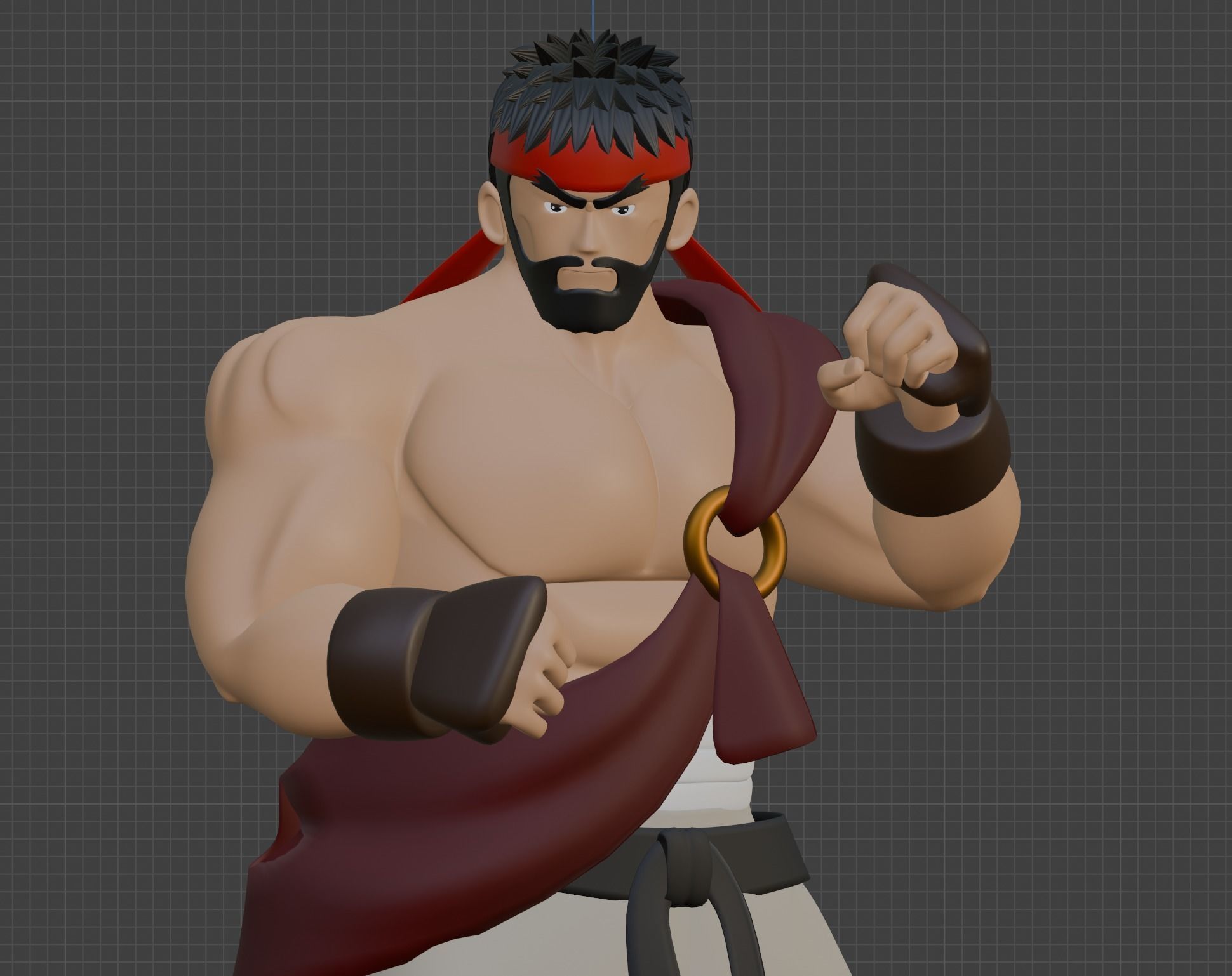Ryu - Street Fighter 3D model rigged | CGTrader