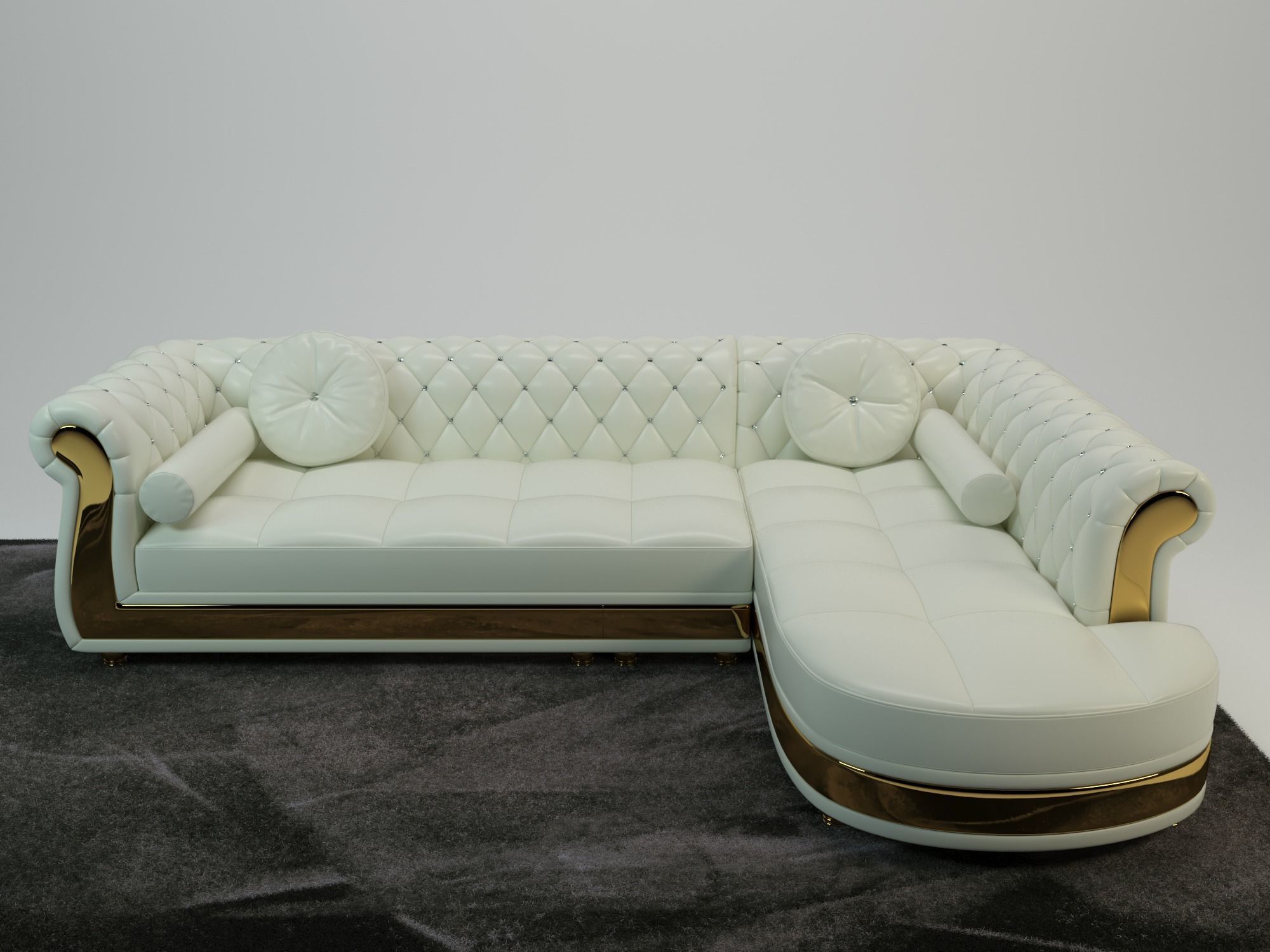 Luxury L-Shape module sofa 3D model | CGTrader