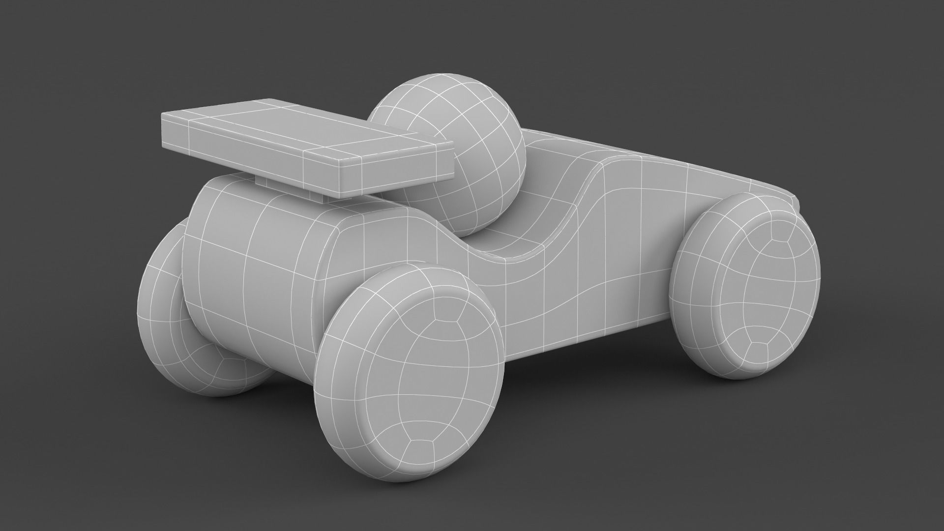 Wooden Race Car 3D model | CGTrader