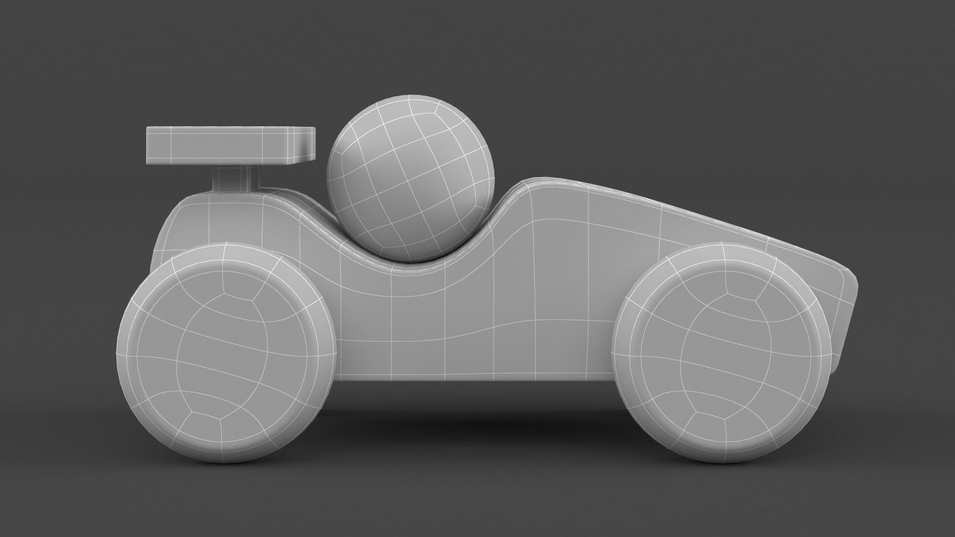 Wooden Race Car 3D model | CGTrader