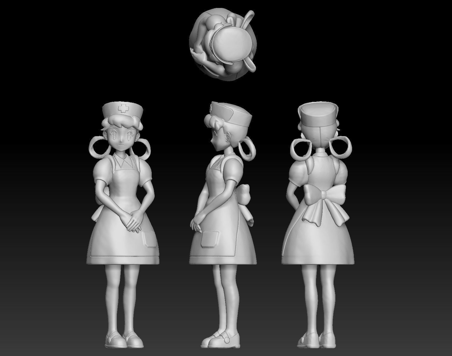 Pokemon Anime Nurse Joy 3D model 3D printable | CGTrader