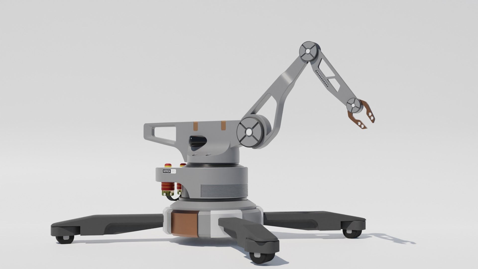 Hard Surface mechanical arm 3D model animated rigged | CGTrader