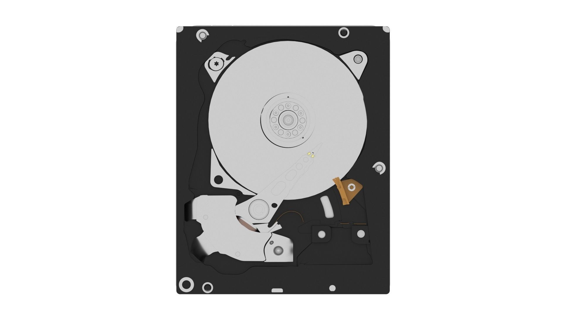 Opened Hard Disk Drive 3D model | CGTrader