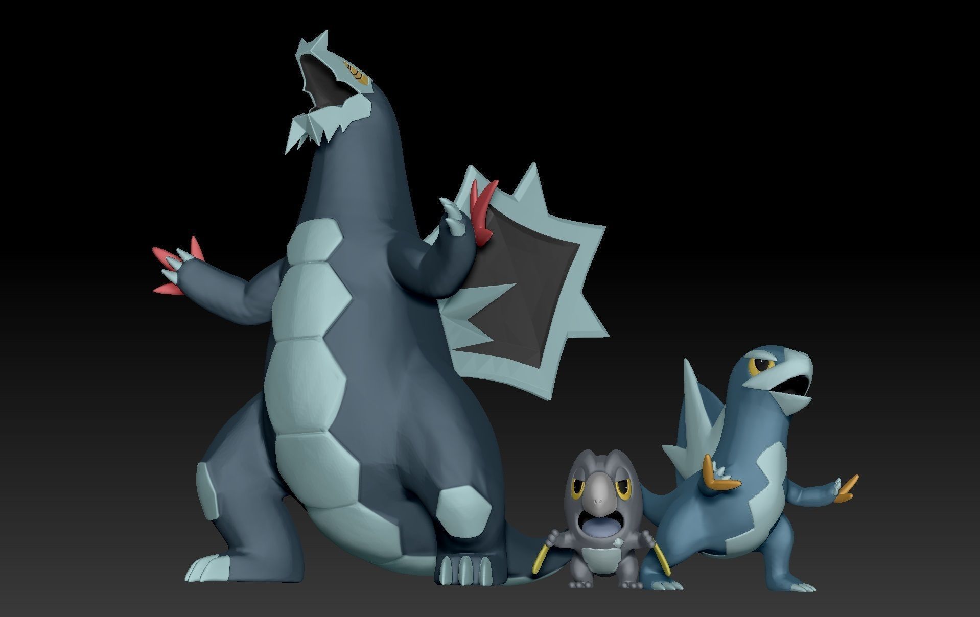 Pokemon Frigibax Arctibax Baxcalibur 3D model 3D printable | CGTrader