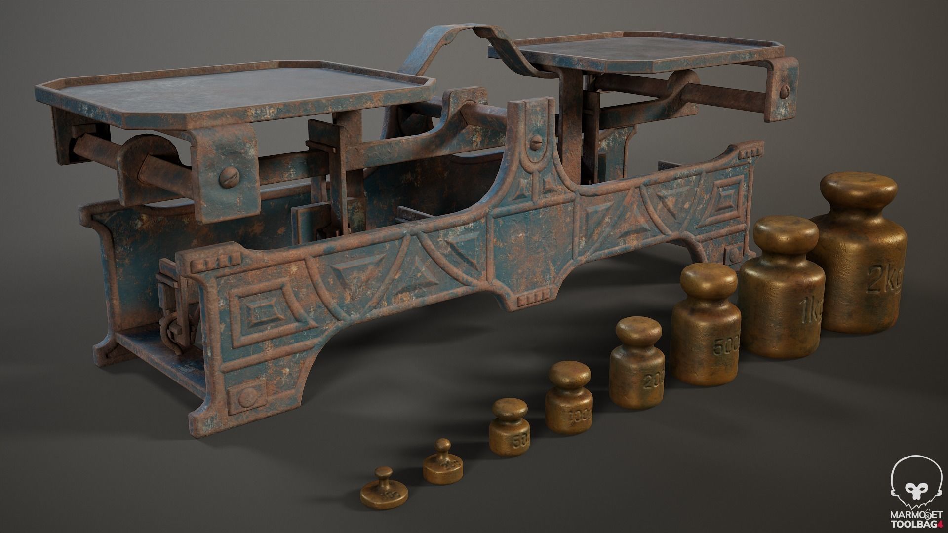 3D model Balance Scale and Weights PBR VR / AR / low-poly | CGTrader
