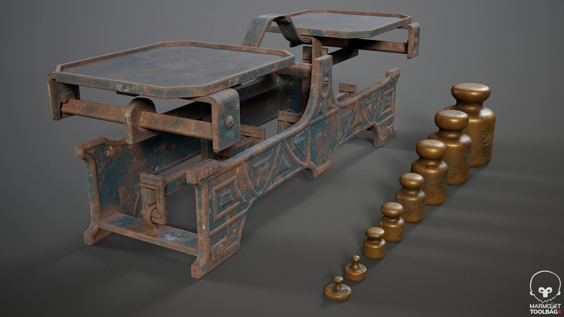 3D model Balance Scale and Weights PBR VR / AR / low-poly | CGTrader