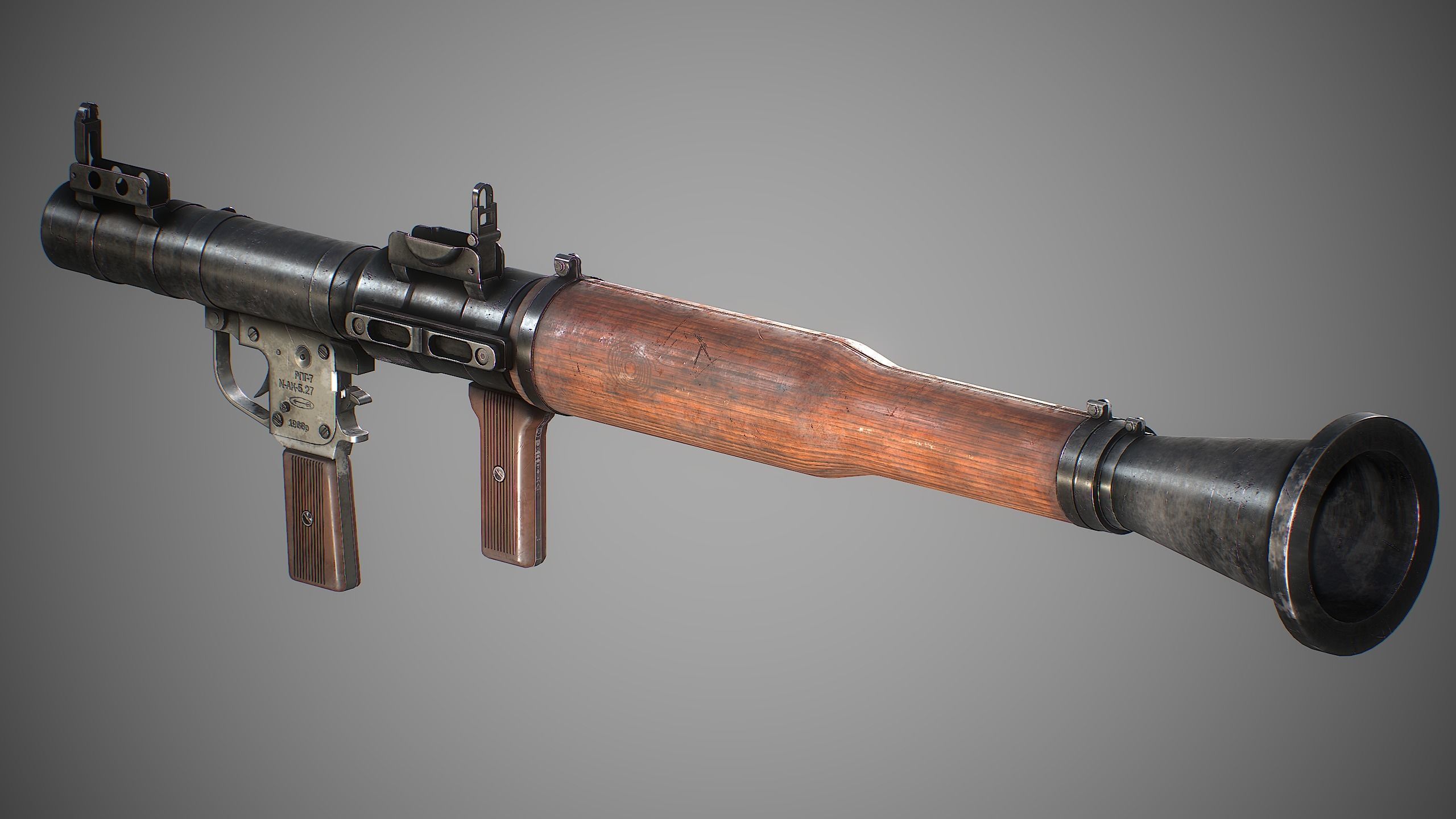 3D model RPG-7 machine gun VR / AR / low-poly | CGTrader