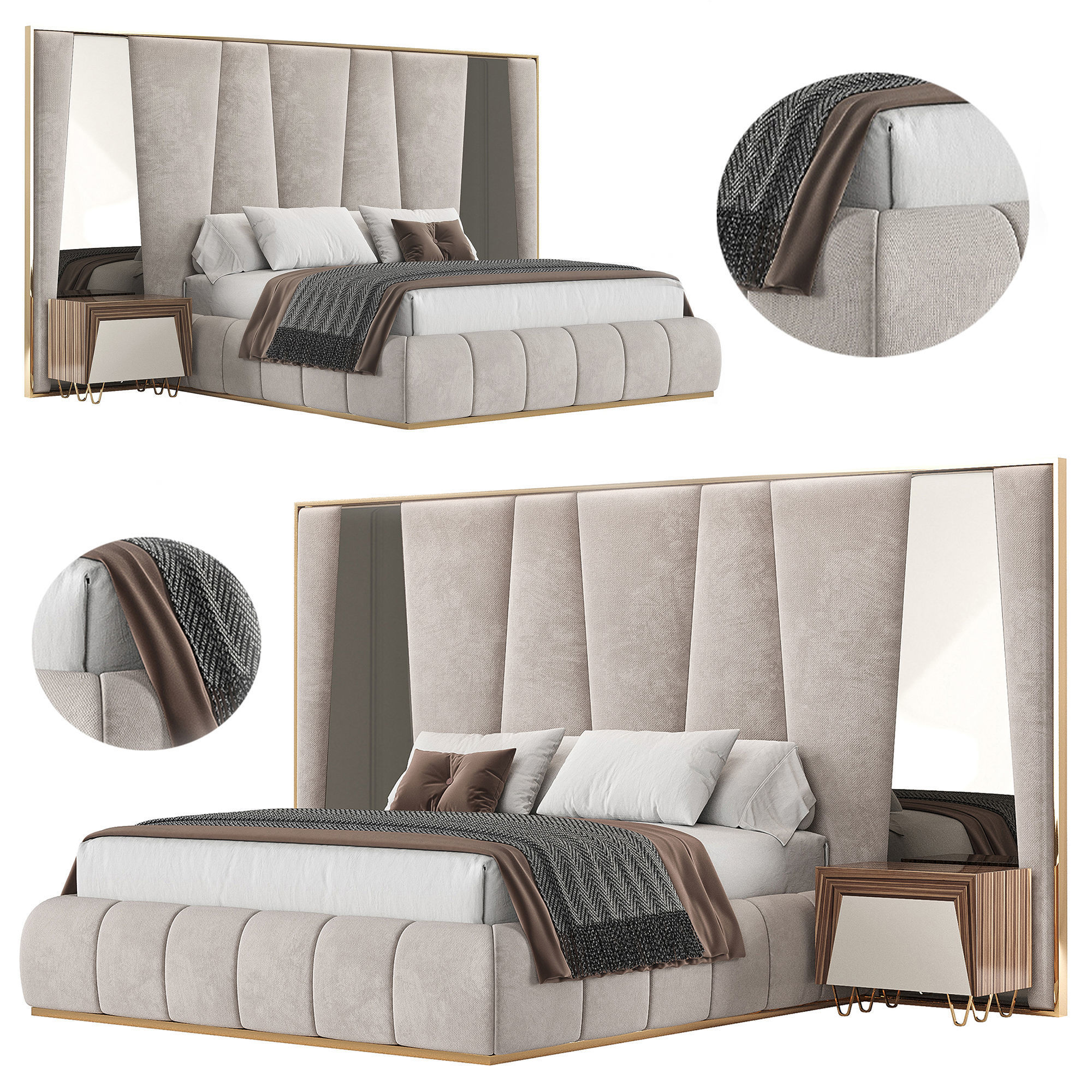 Lit complet XXL bed 3D model | CGTrader