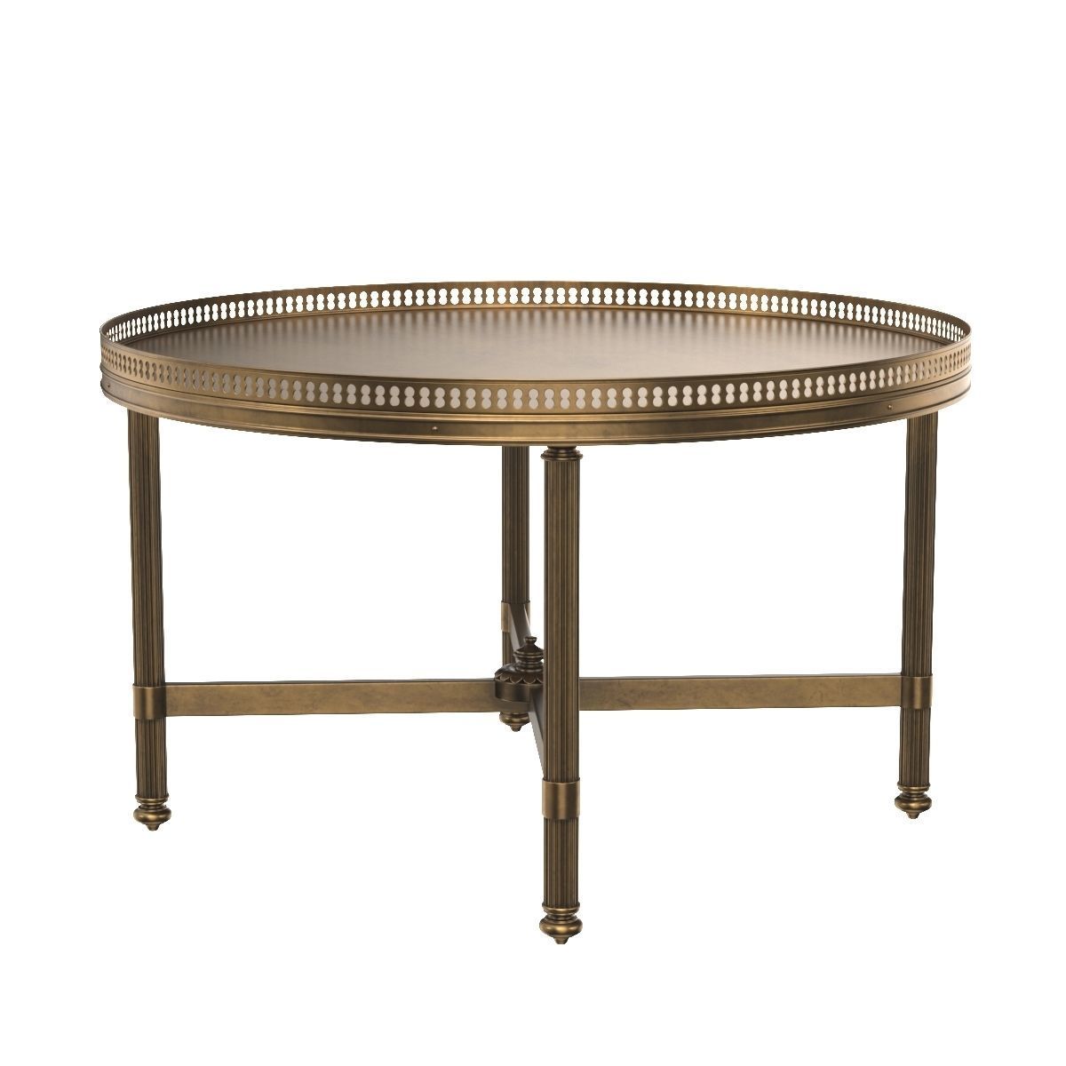Maison Jansen Small Round Brass Coffee Table 3D model | CGTrader