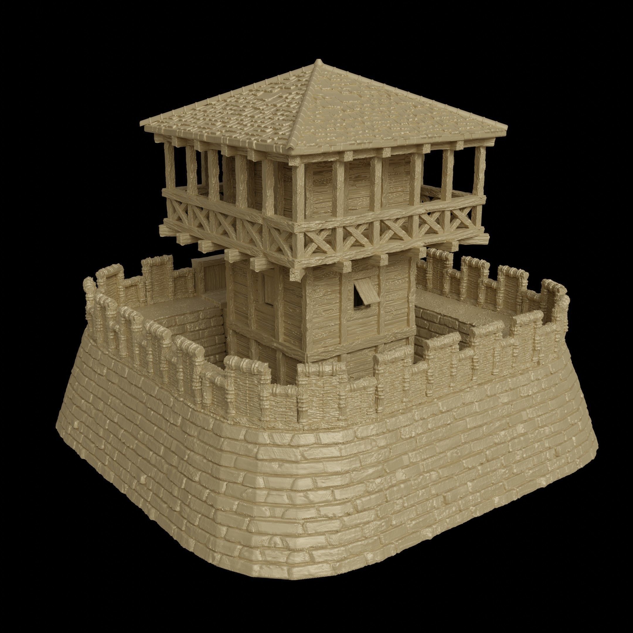 Roman Watchtower Tabletop Terrain 28 MM 3D model 3D printable | CGTrader
