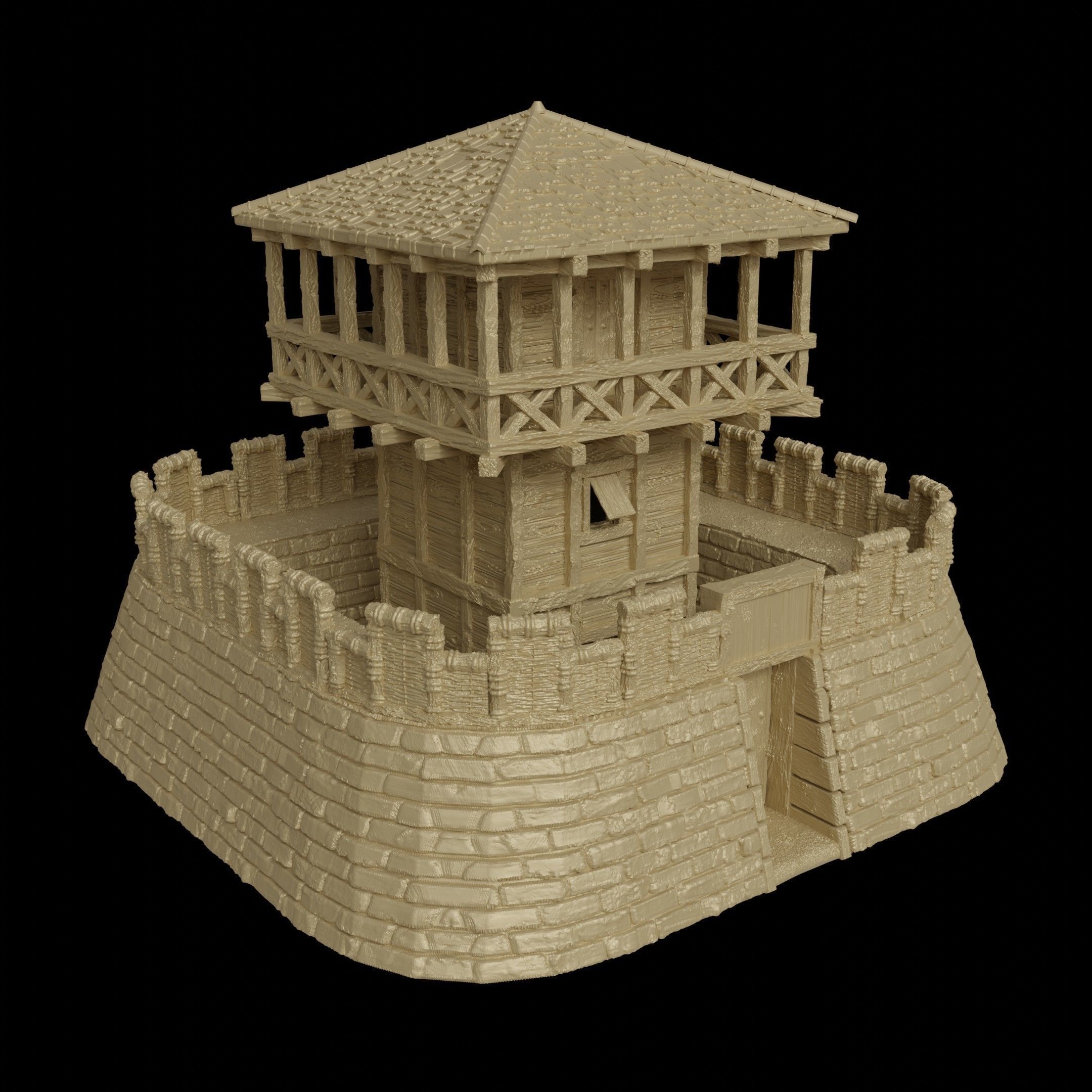 Roman Watchtower Tabletop Terrain 28 MM 3D model 3D printable | CGTrader