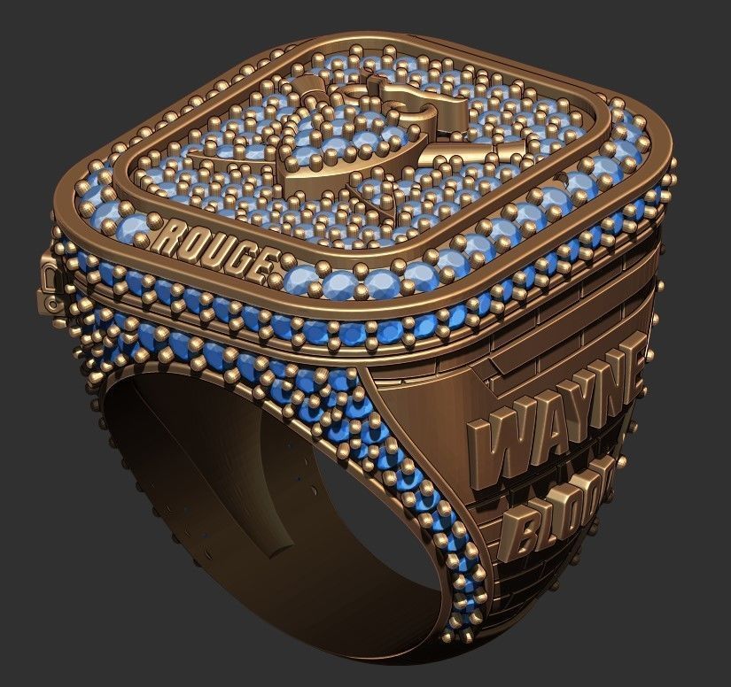 Gun Ring HipHop 3D model 3D printable | CGTrader