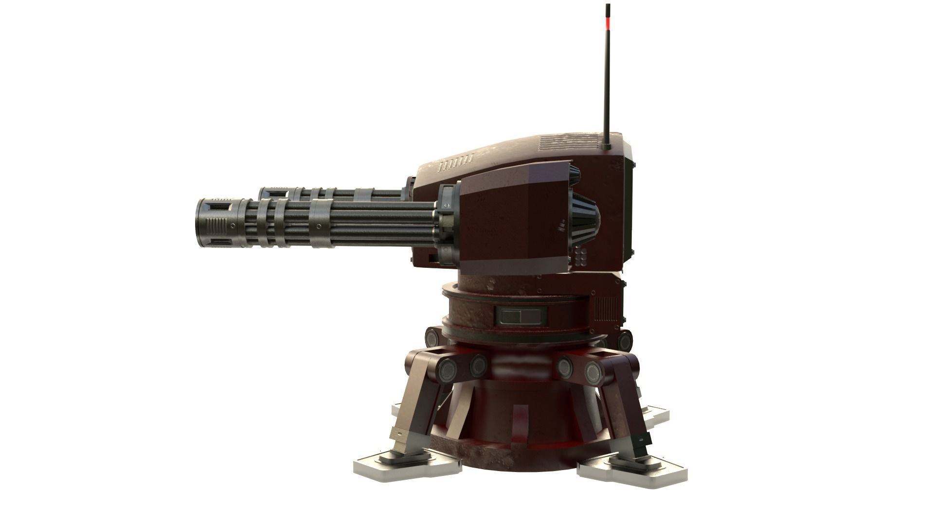 3D model Sci-Fi Turret Gun VR / AR / low-poly | CGTrader