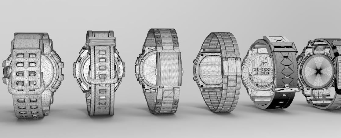 Casio G-Shock watches 9 pcs 3D model | CGTrader