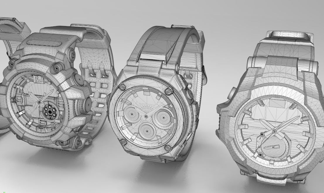 Casio G-Shock watches 9 pcs 3D model | CGTrader