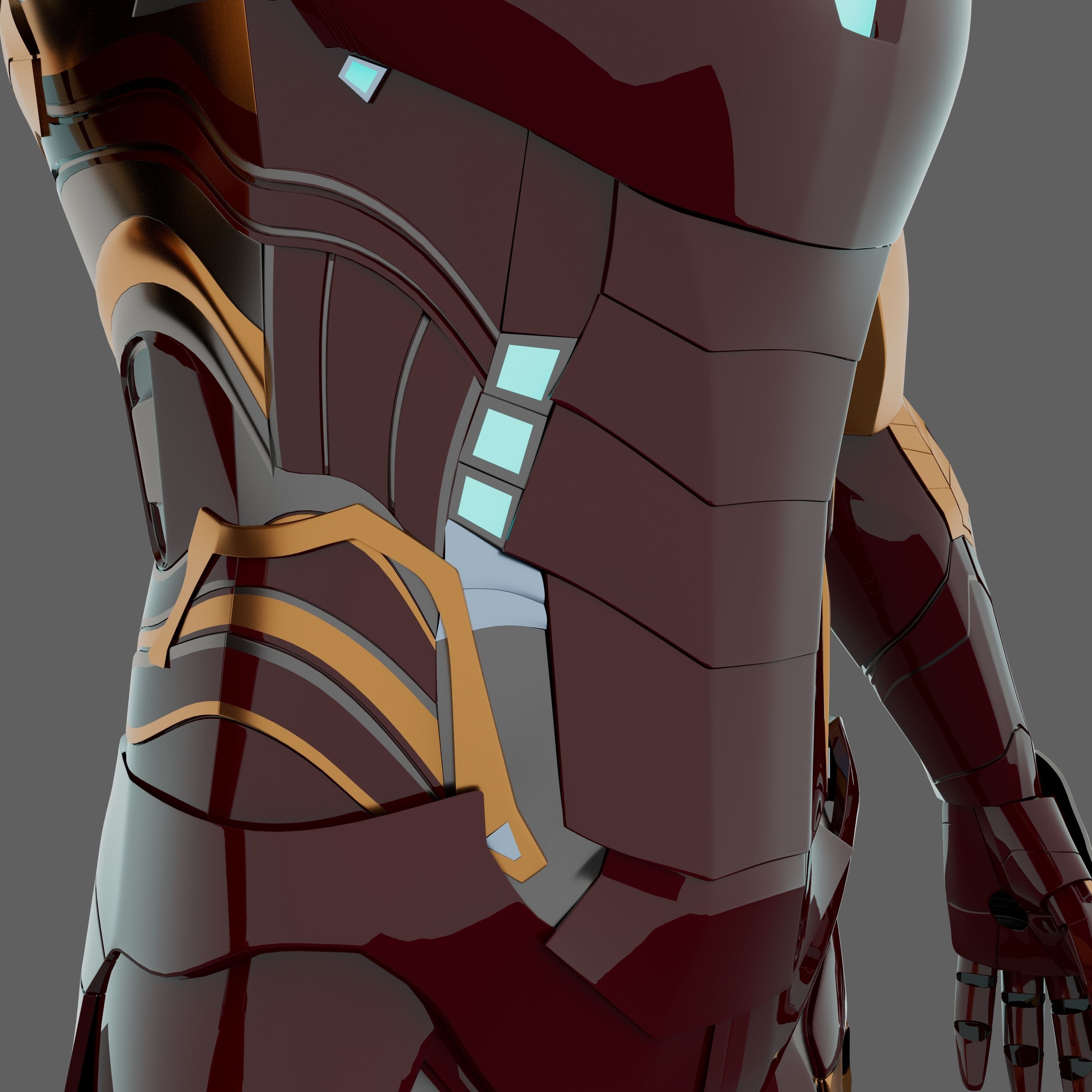 iron man mark 85 3D model animated rigged | CGTrader