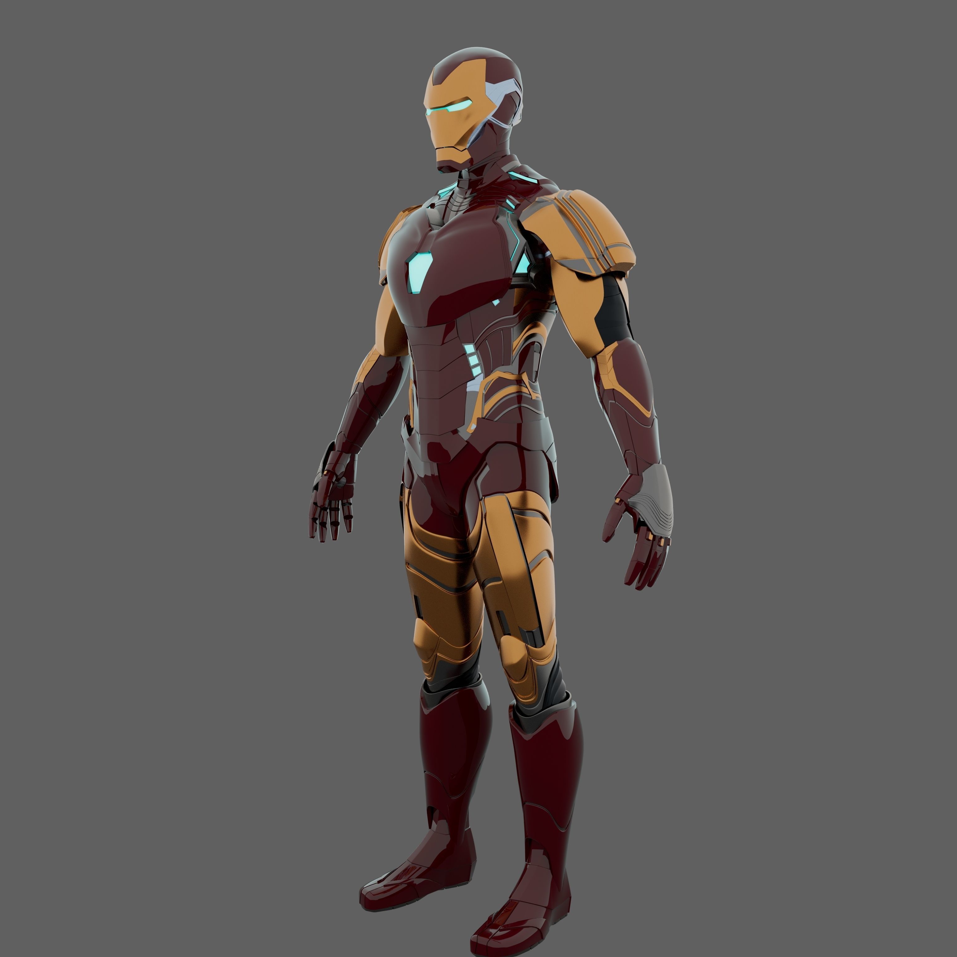 iron man mark 85 3D model animated rigged | CGTrader