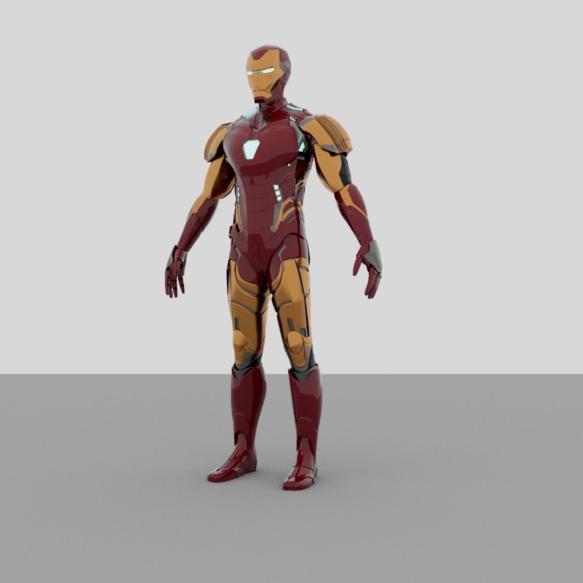 iron man mark 85 3D model animated rigged | CGTrader