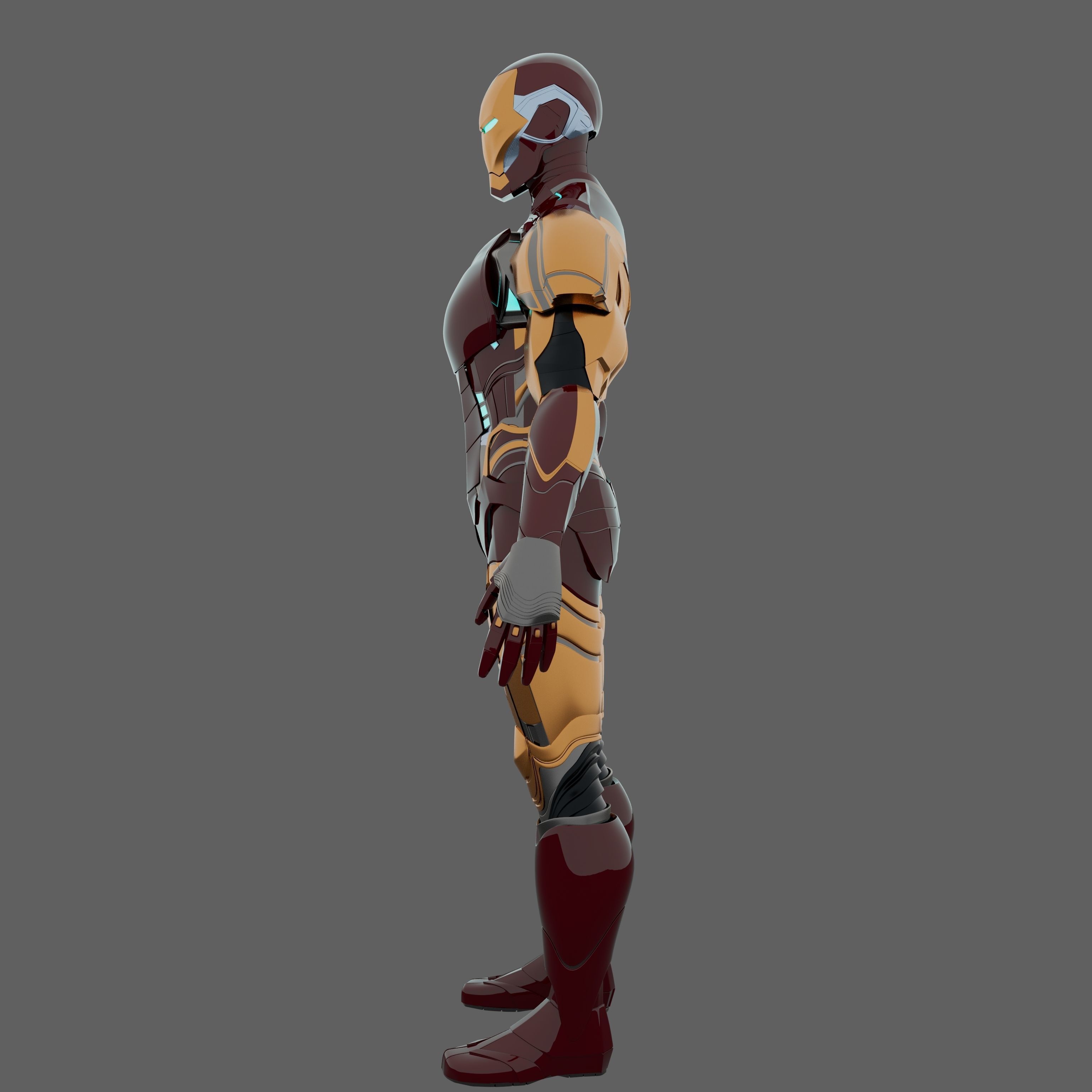 iron man mark 85 3D model animated rigged | CGTrader