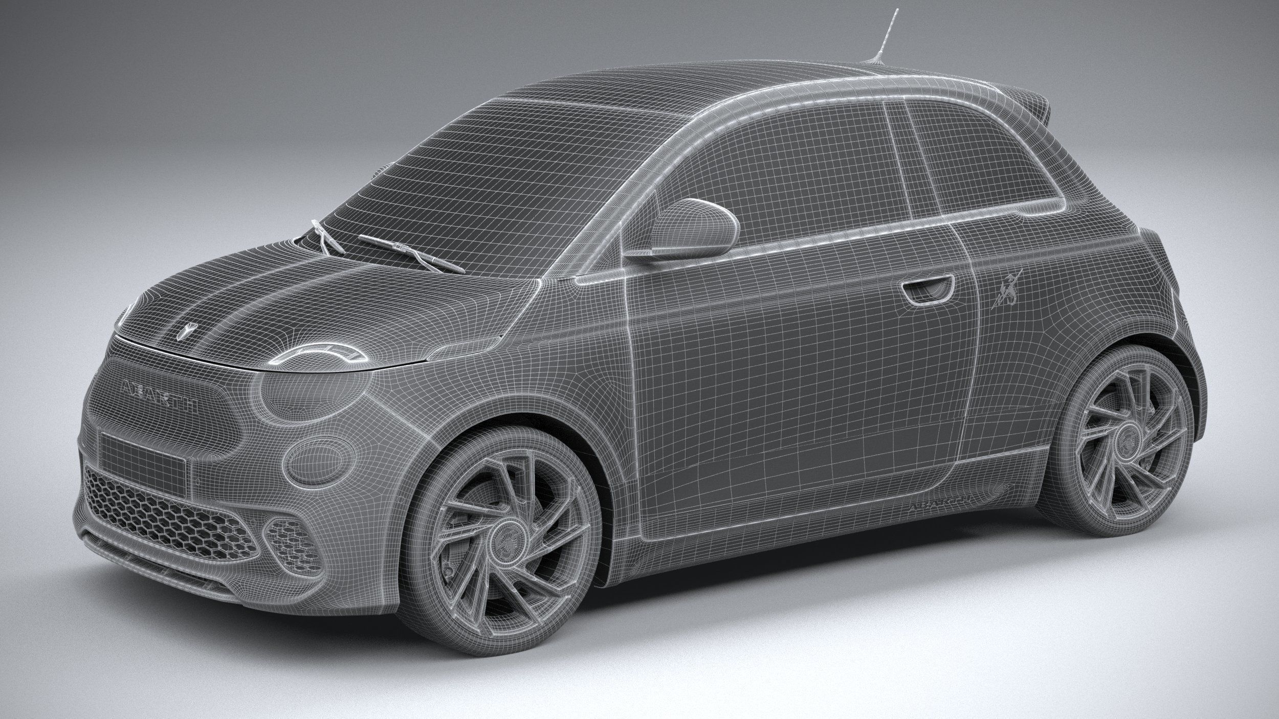 Fiat 500e Abarth 2023 3D model | CGTrader