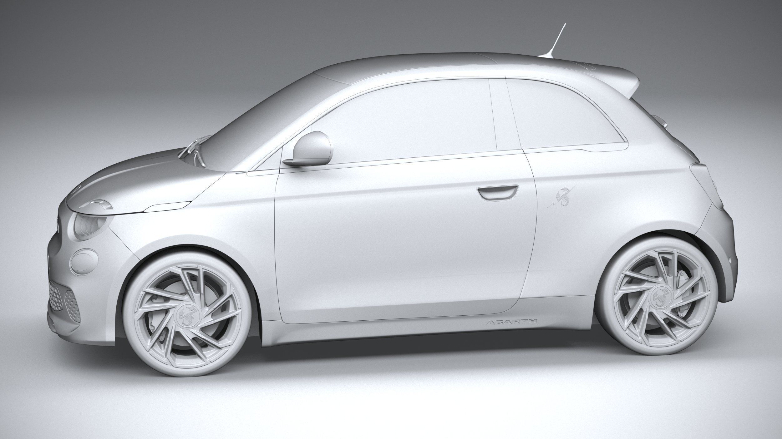 Fiat 500e Abarth 2023 3D model | CGTrader