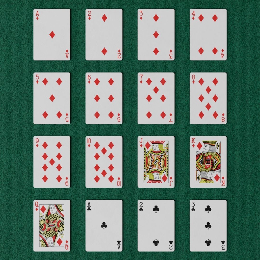 3D model Playing Cards 3D VR / AR / low-poly | CGTrader