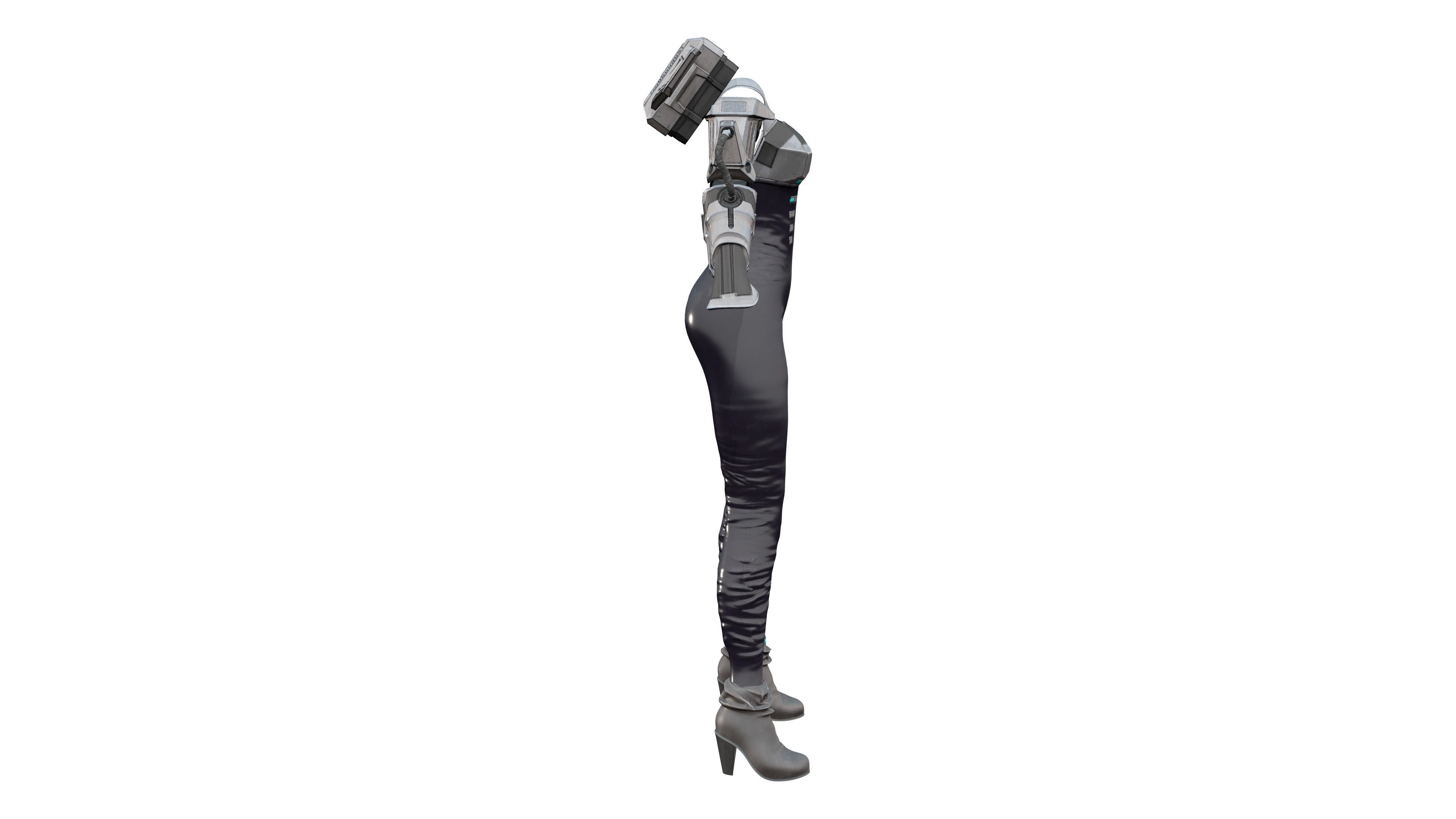 3D model Sci-fi Armoured Suit Arm Armours Boots VR / AR / low-poly ...
