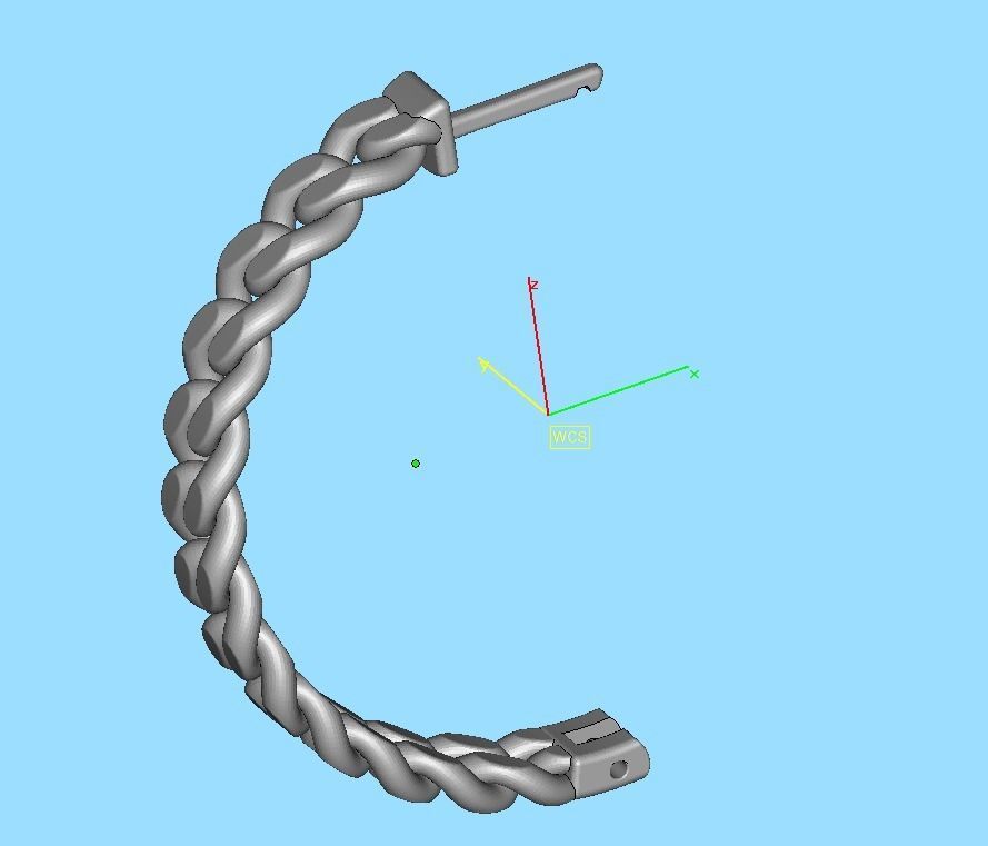 Hoop Cuban Earrings 35mm Own design 3dmodel 3D model 3D printable ...