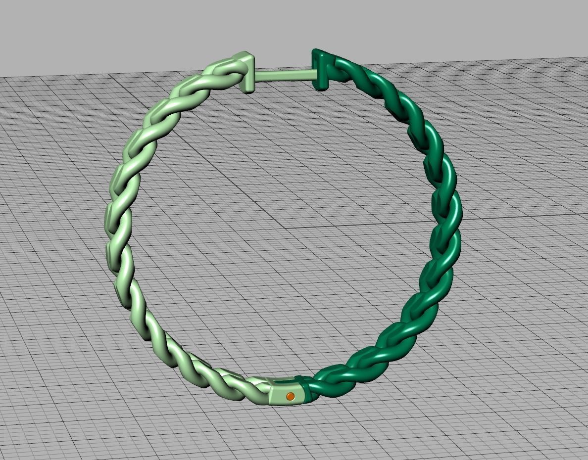 Hoop Cuban Earrings 35mm Own design 3dmodel 3D model 3D printable ...