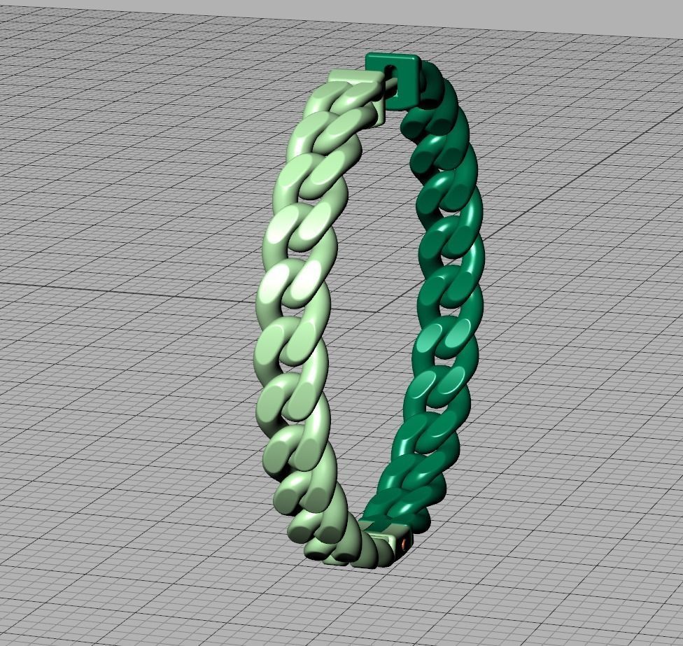 Hoop Cuban Earrings 35mm Own design 3dmodel 3D model 3D printable ...