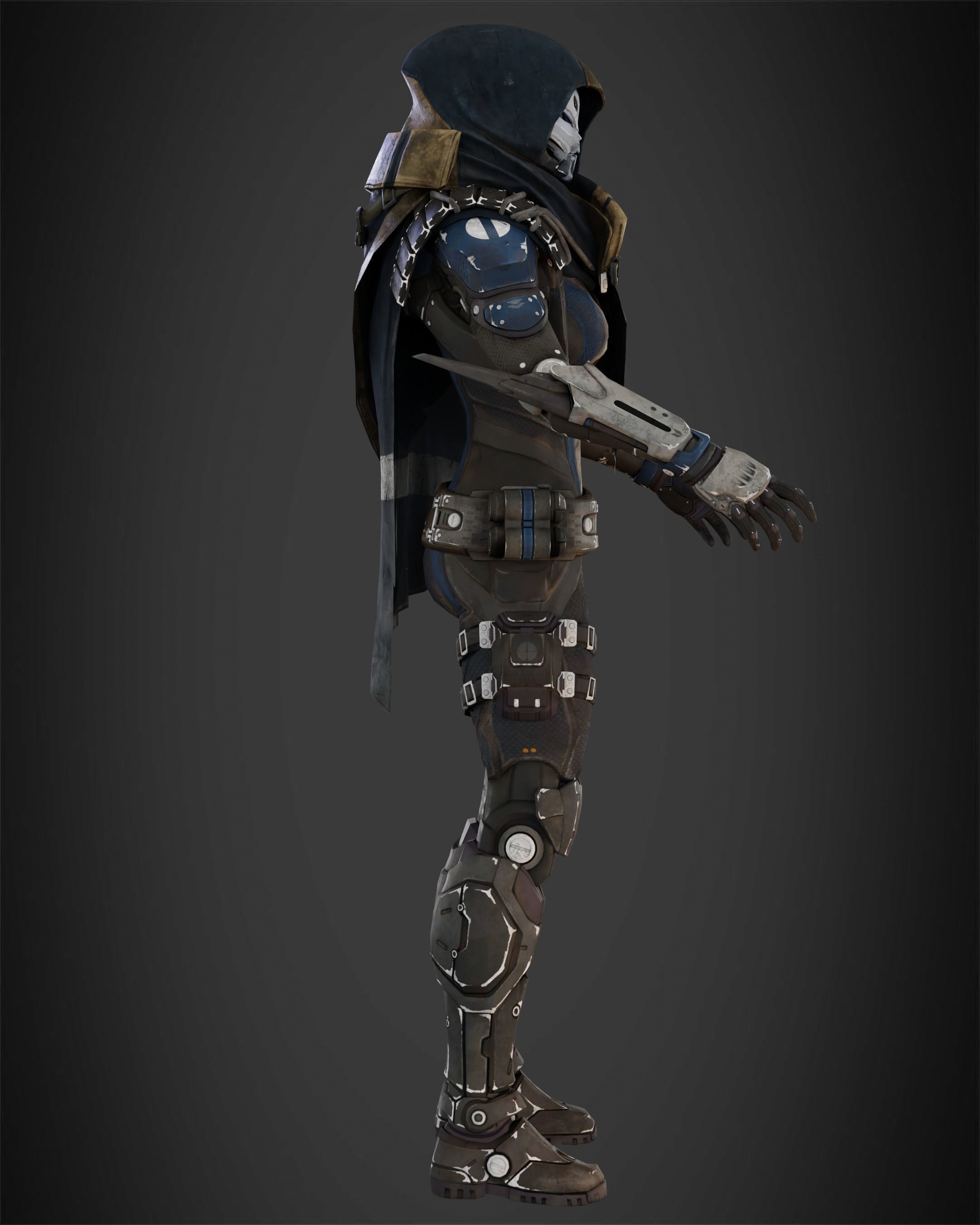 Exo-Stranger Full Armor and Rifle for Cosplay 3D Model Collection ...