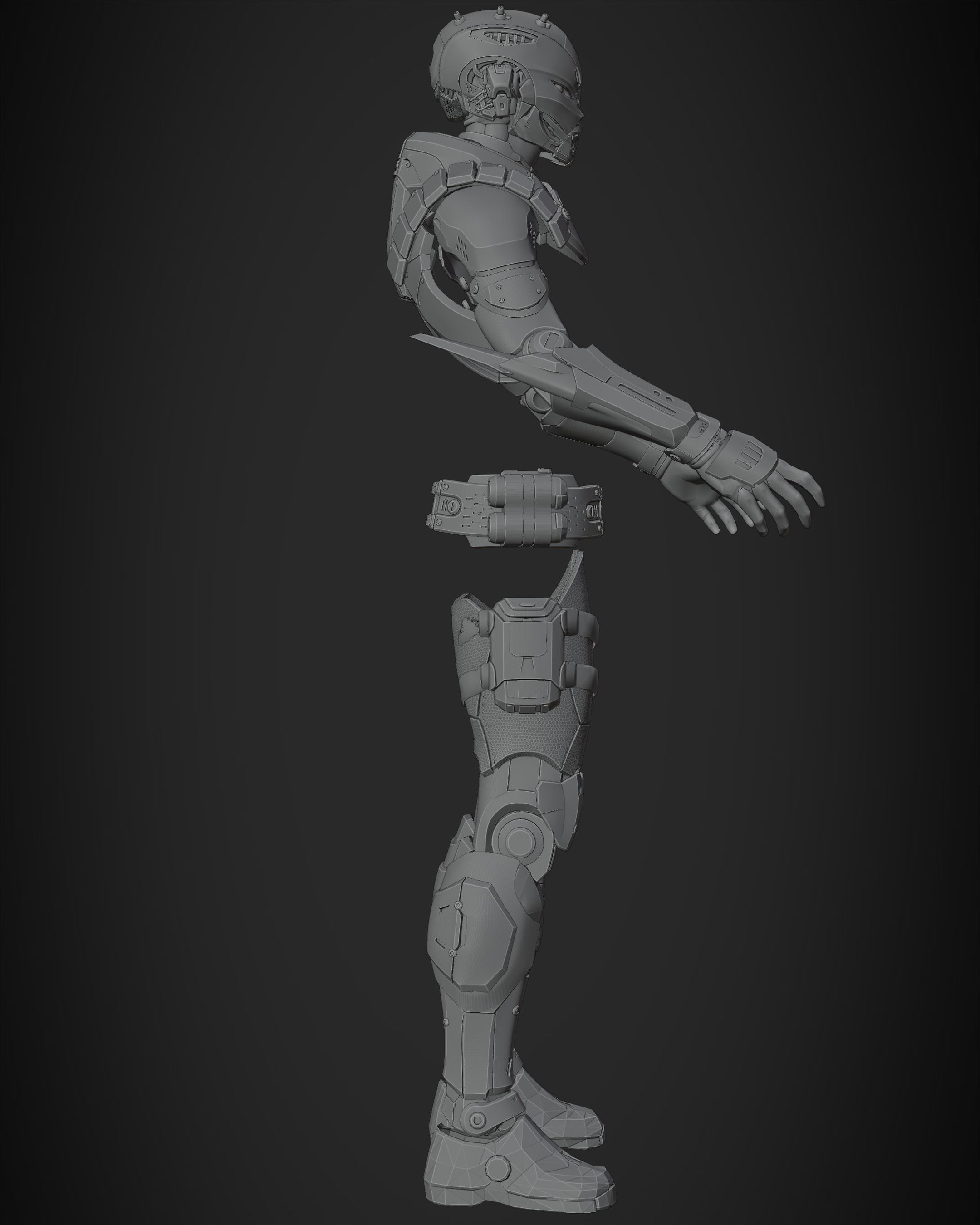 Exo-Stranger Full Armor and Rifle for Cosplay 3D Model Collection ...