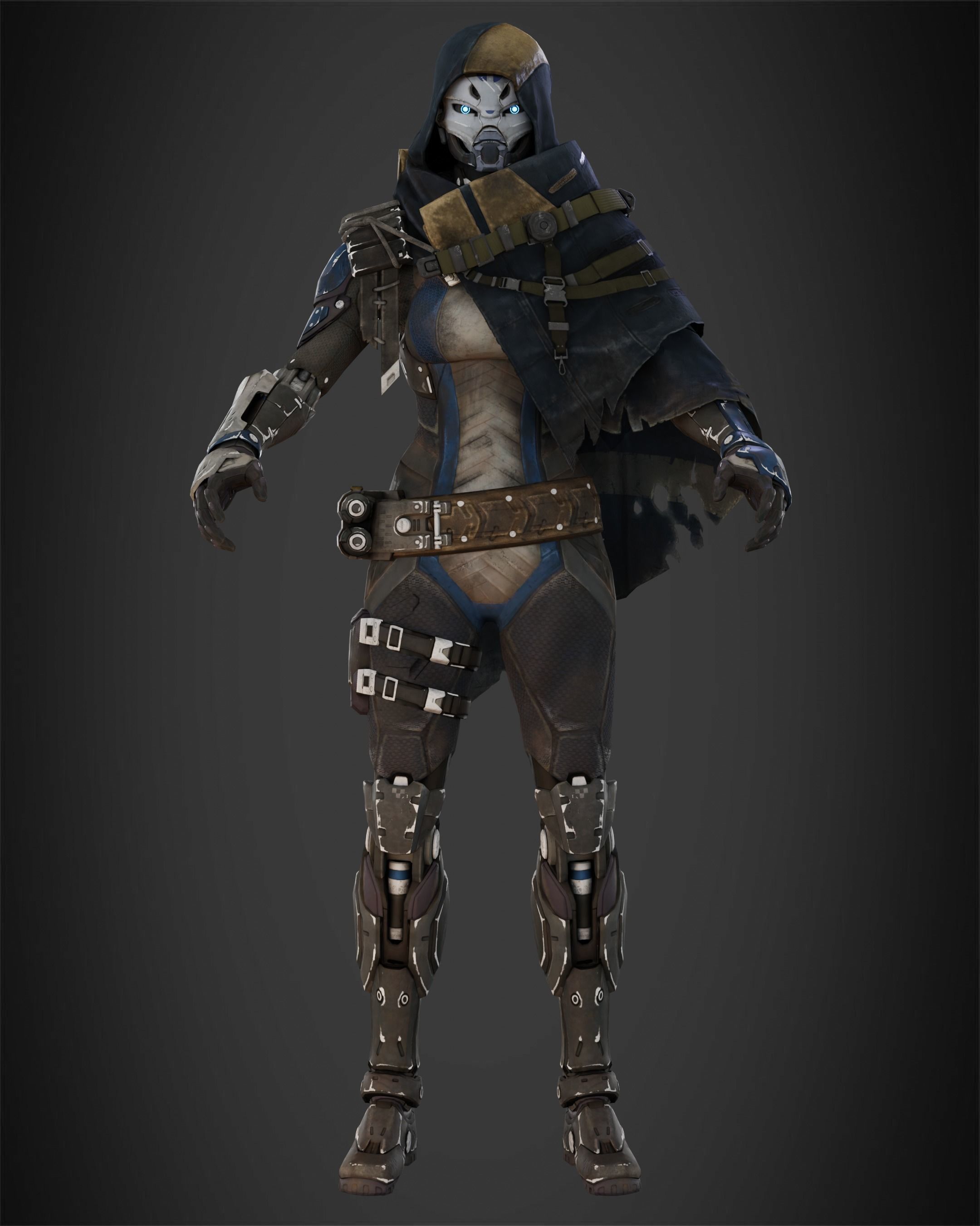 Exo-Stranger Full Armor and Rifle for Cosplay 3D Model Collection ...