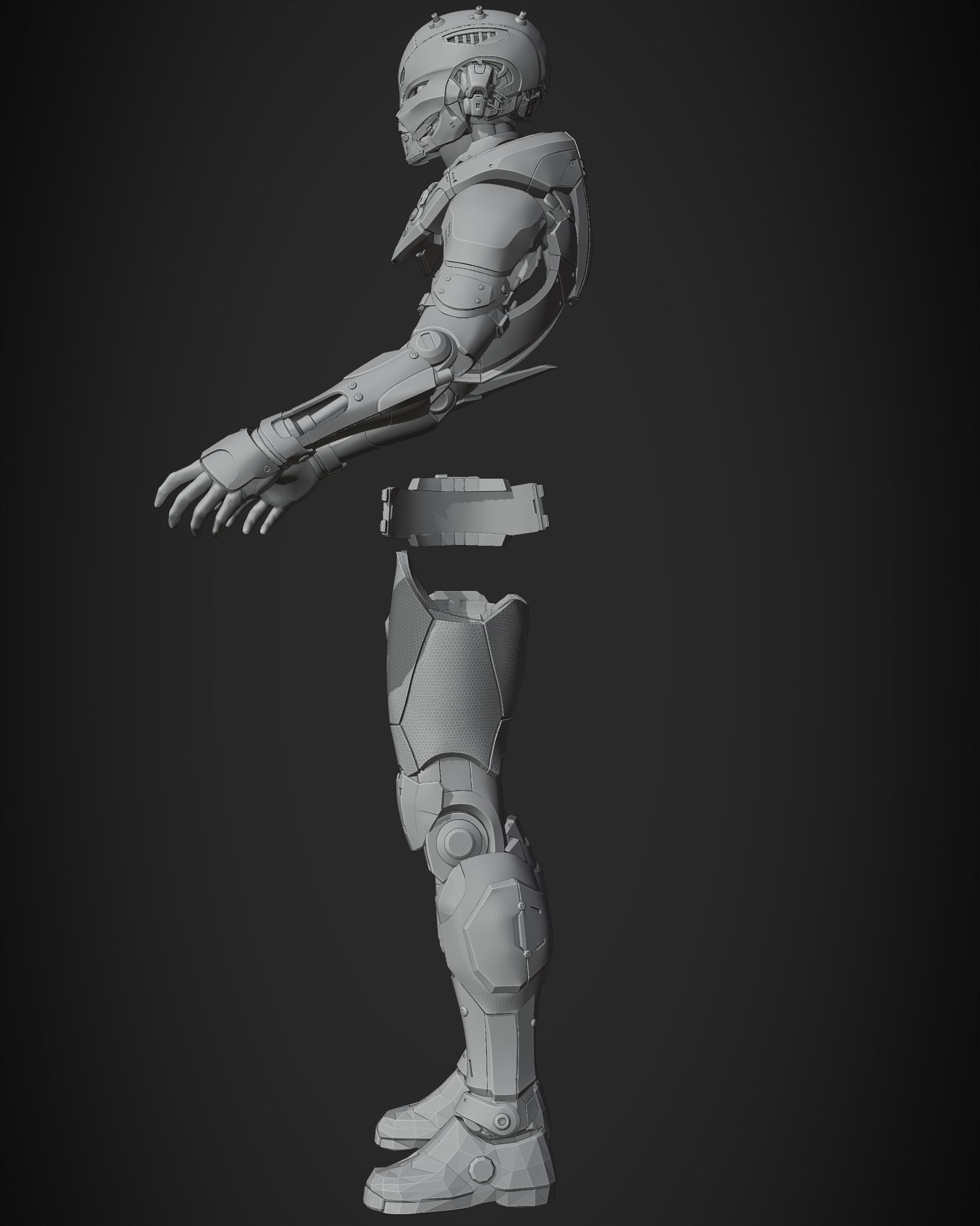 Exo-Stranger Full Armor and Rifle for Cosplay 3D Model Collection ...